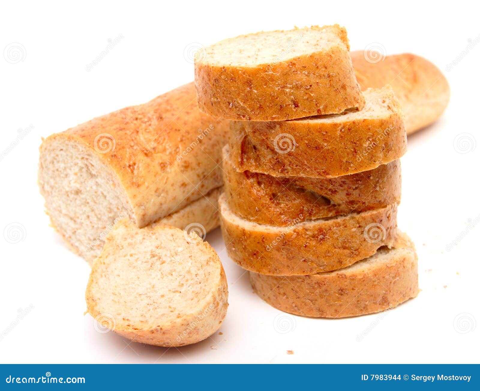 Pan Largo De Cutted Con Salvado Foto de archivo - Imagen de blanco ...