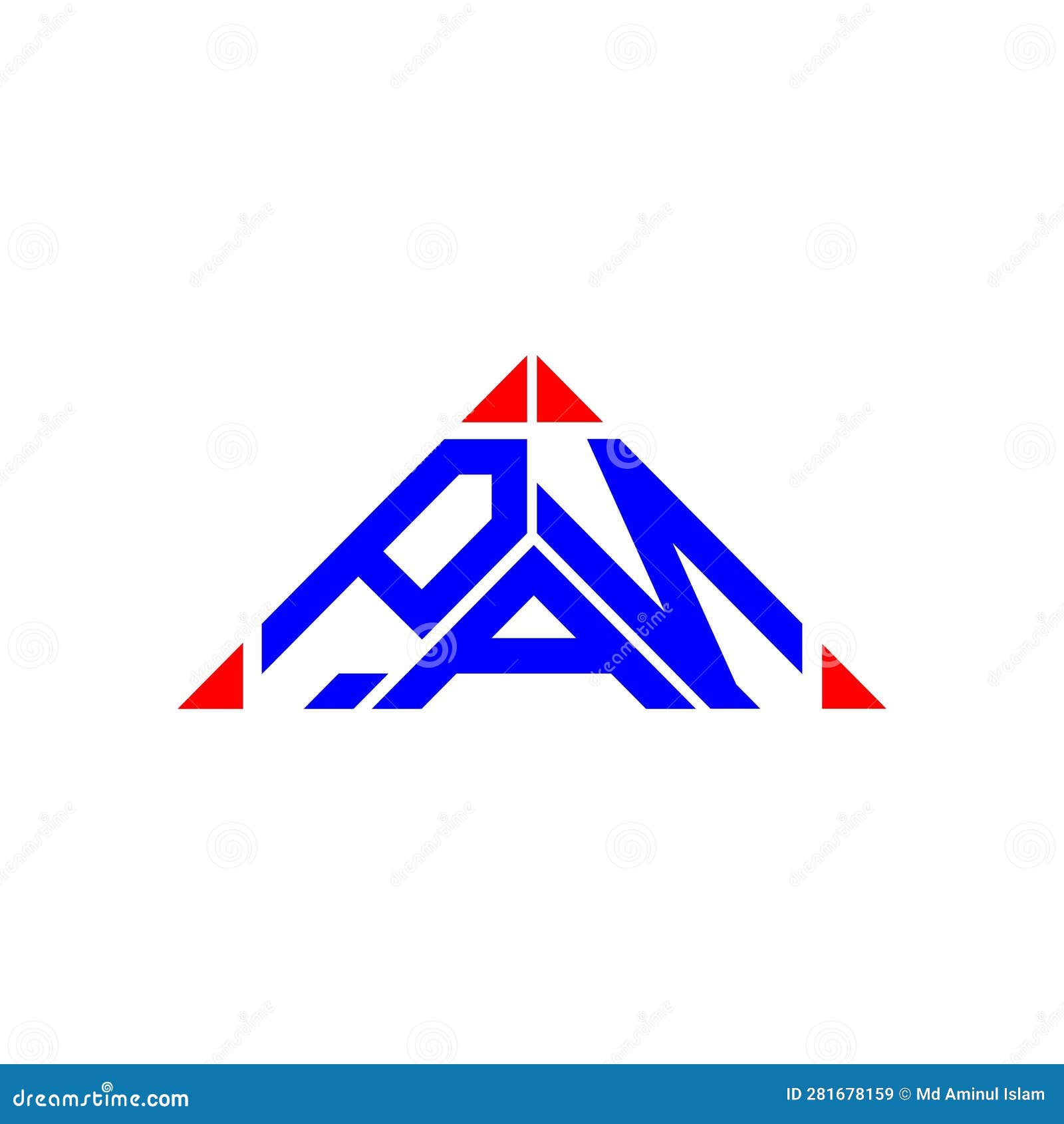 PAN Letter Logo Creative Design with Vector Graphic, PAN Stock Vector ...