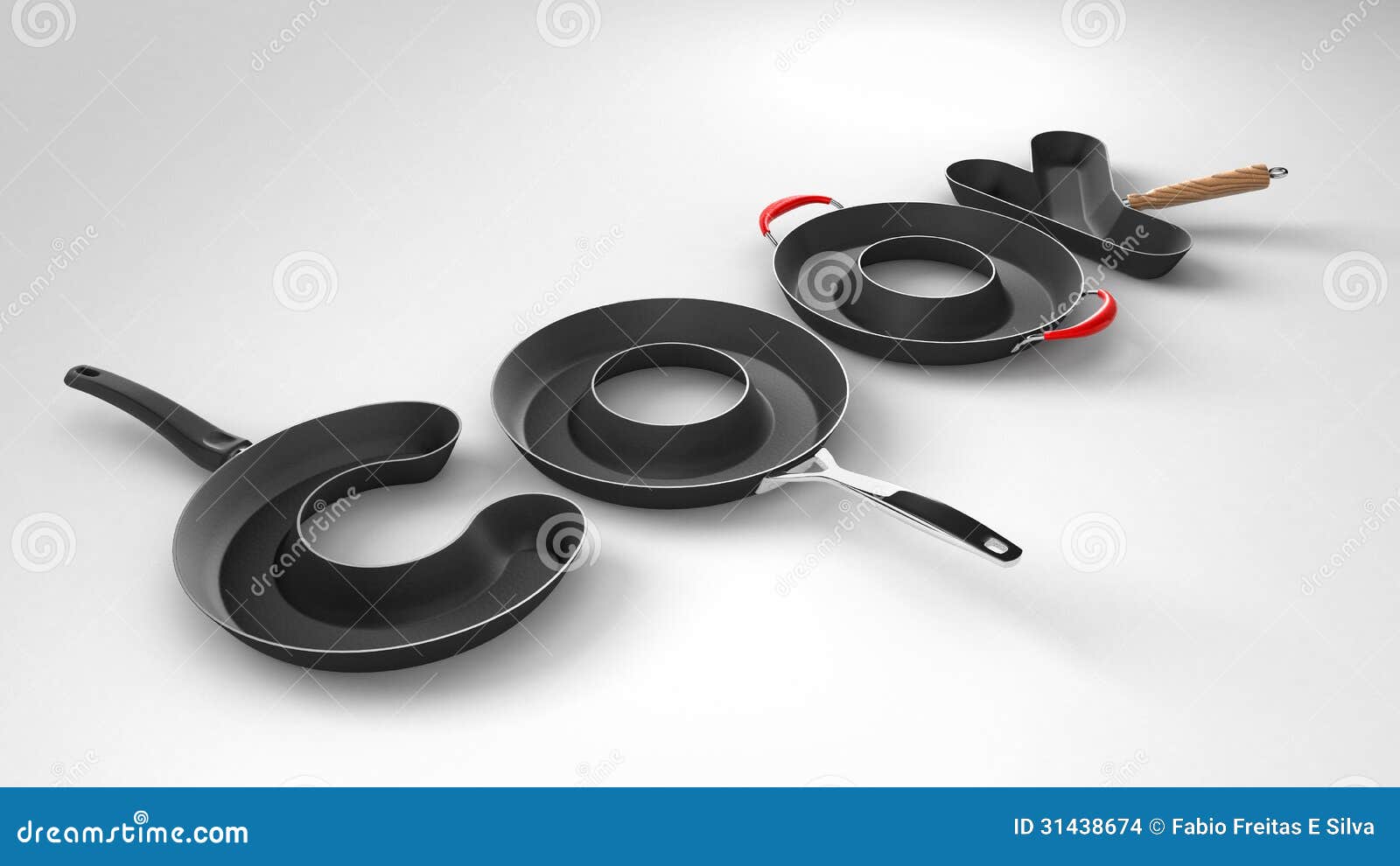 Pan letters in perspective stock illustration. Illustration of render ...