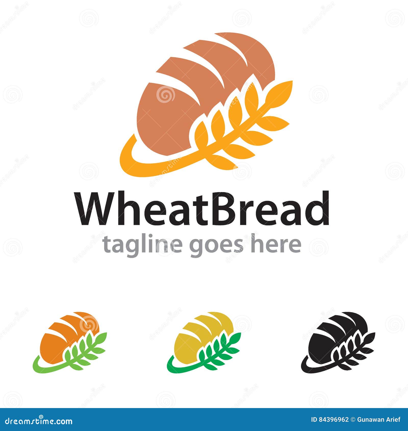 Pan Logo Template Design Vector Del Trigo Ilustración del Vector ...