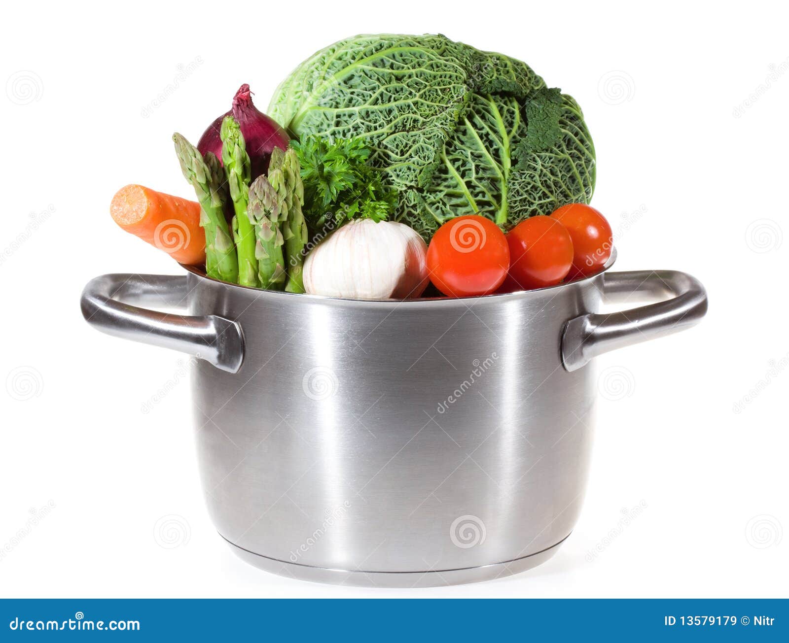 Pan Met Verse Groenten Voor Soep Stock Afbeelding - Image of zilver ...