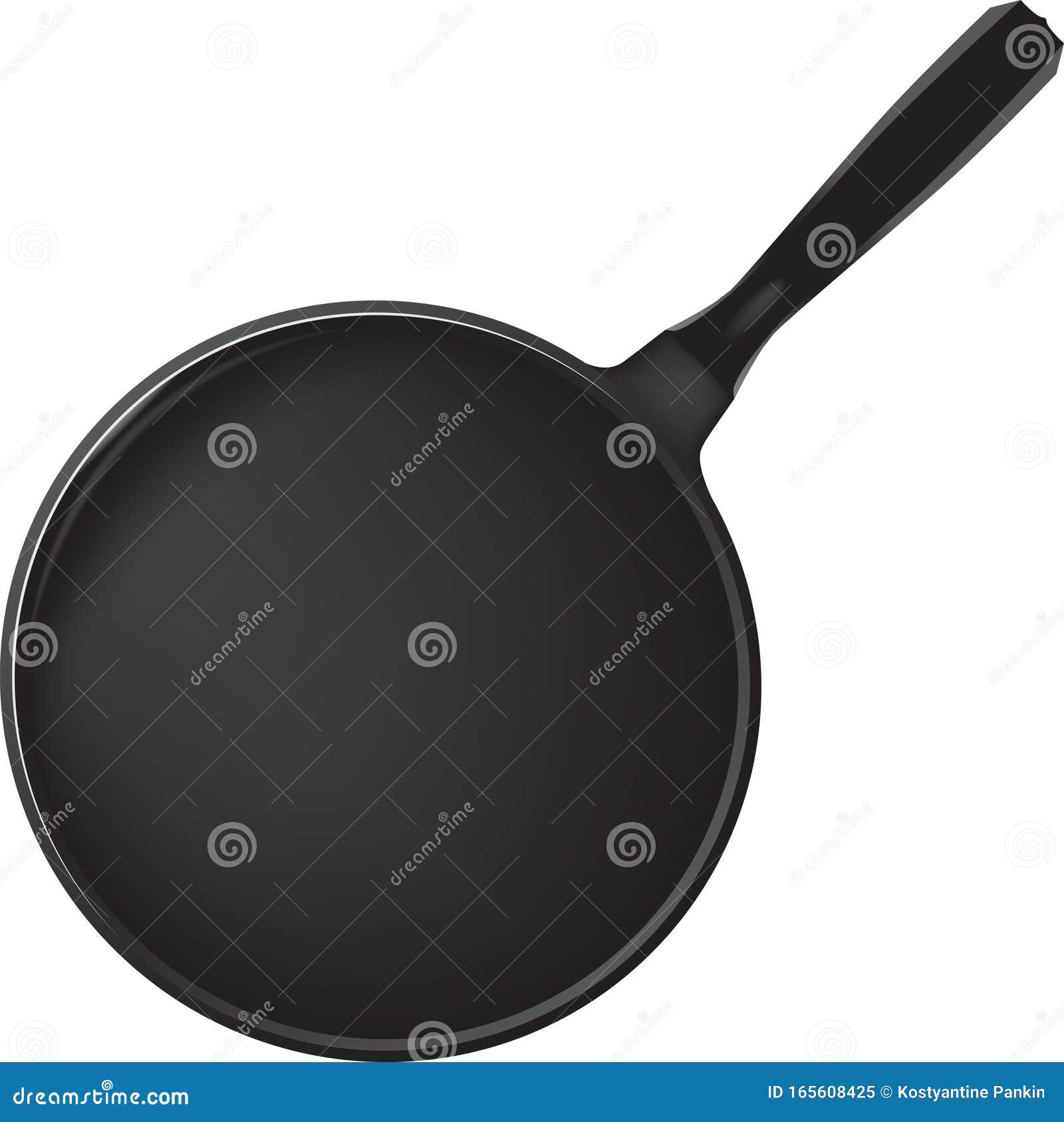 Pan with non-stick coating stock vector. Illustration of modern - 165608425