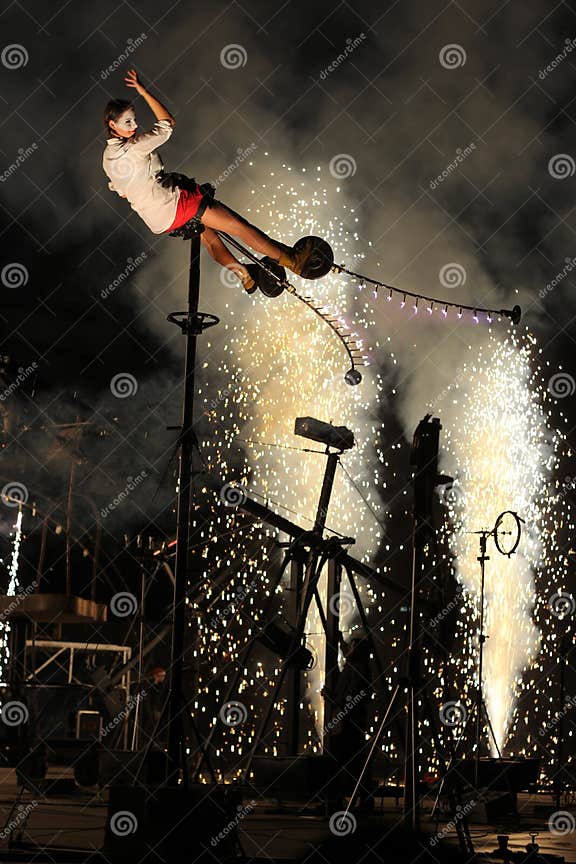 Pan.optikum (GER) editorial stock image. Image of fireshow - 25110794