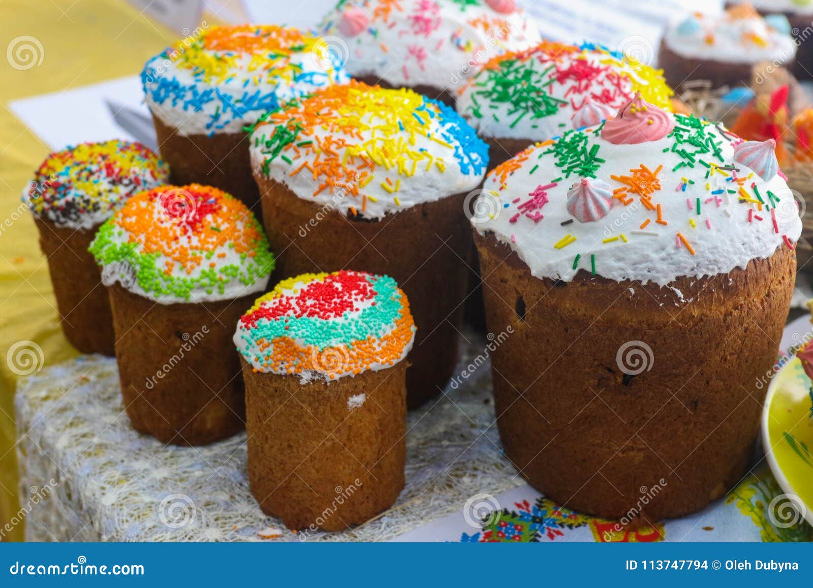 Pan Ortodoxo Tradicional Paska De Pascua Foto de archivo - Imagen de ...