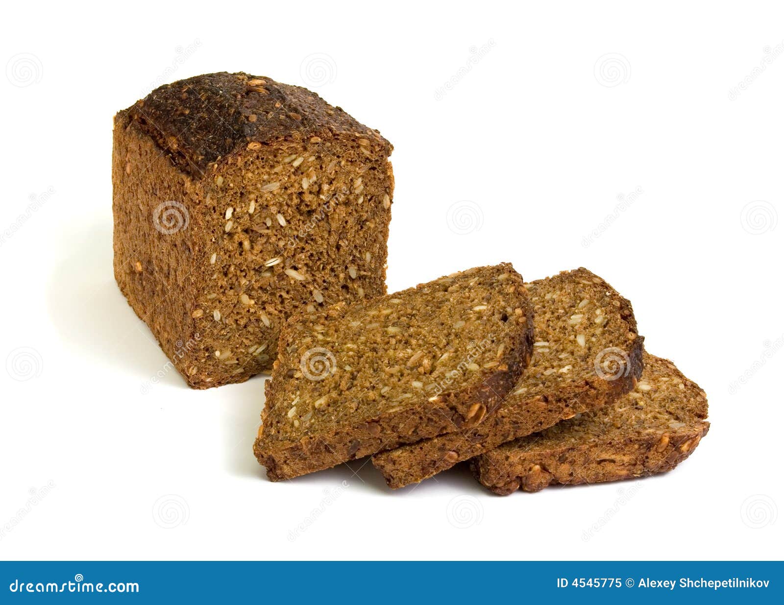 Pan Oscuro Integral Rebanado Imagen de archivo - Imagen de desayuno ...