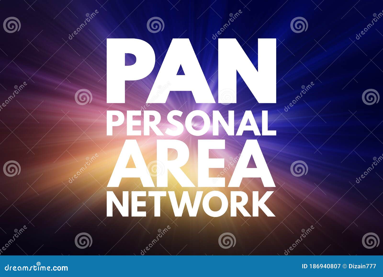PAN - Personal Area Network Acronym, Technology Concept Background ...