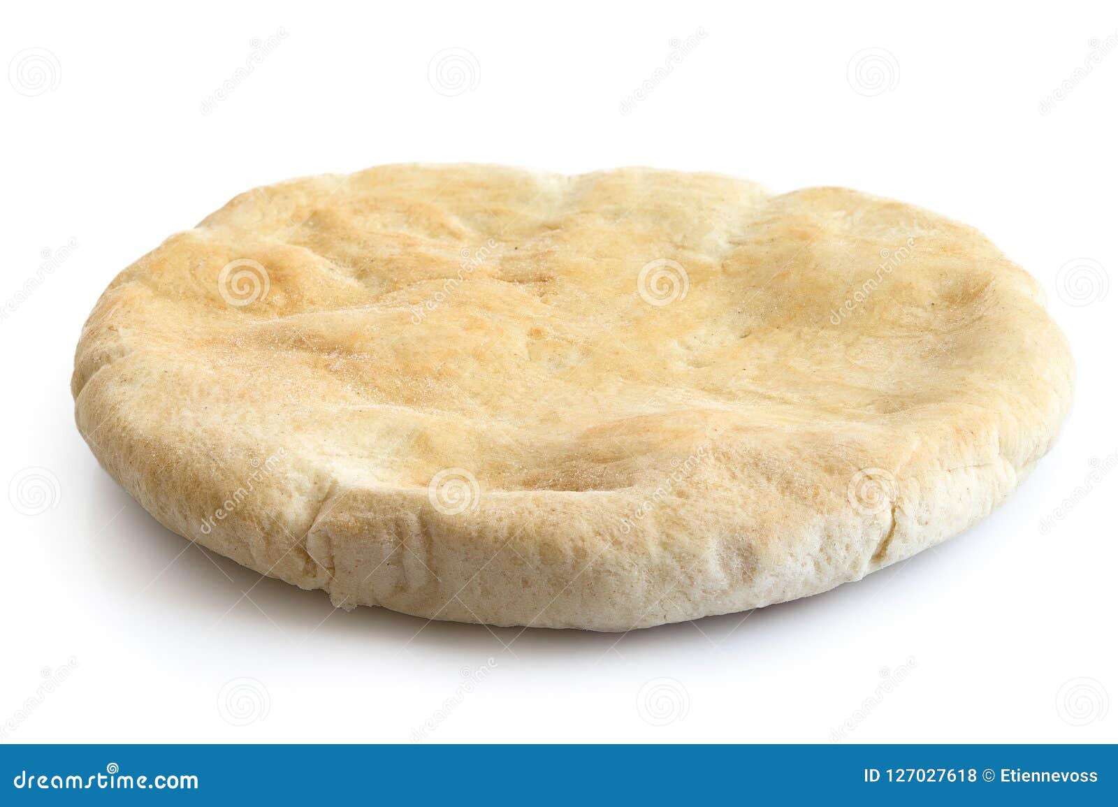 Pan Pita Llano Aislado En Blanco Foto de archivo - Imagen de revuelto ...