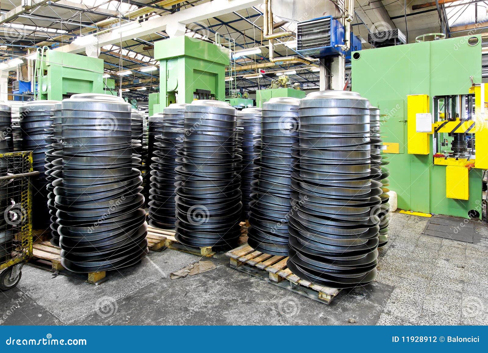 Pan production stock photo. Image of stainless, manufacturing - 11928912