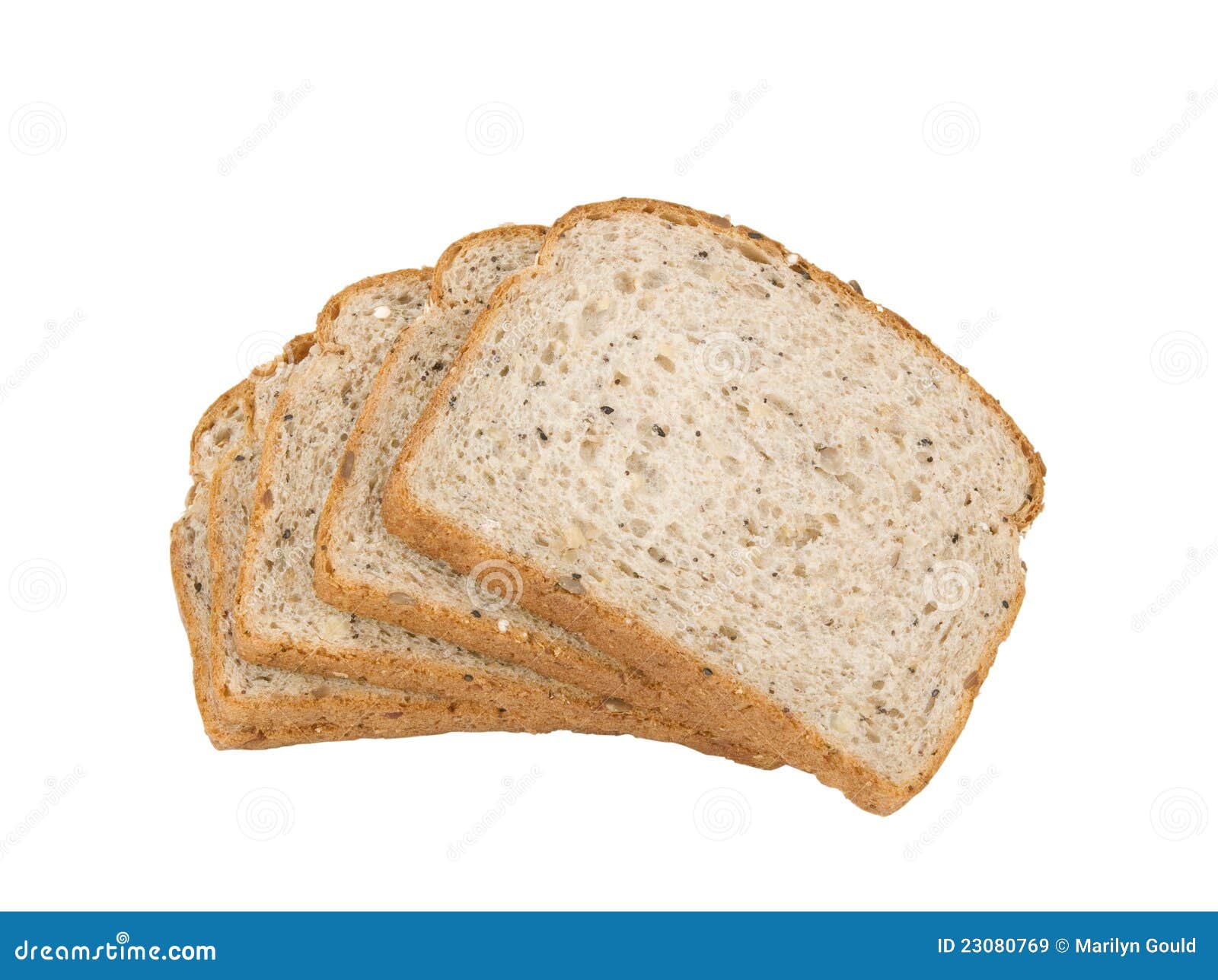 Pan rebanado imagen de archivo. Imagen de aislado, tuercas - 23080769