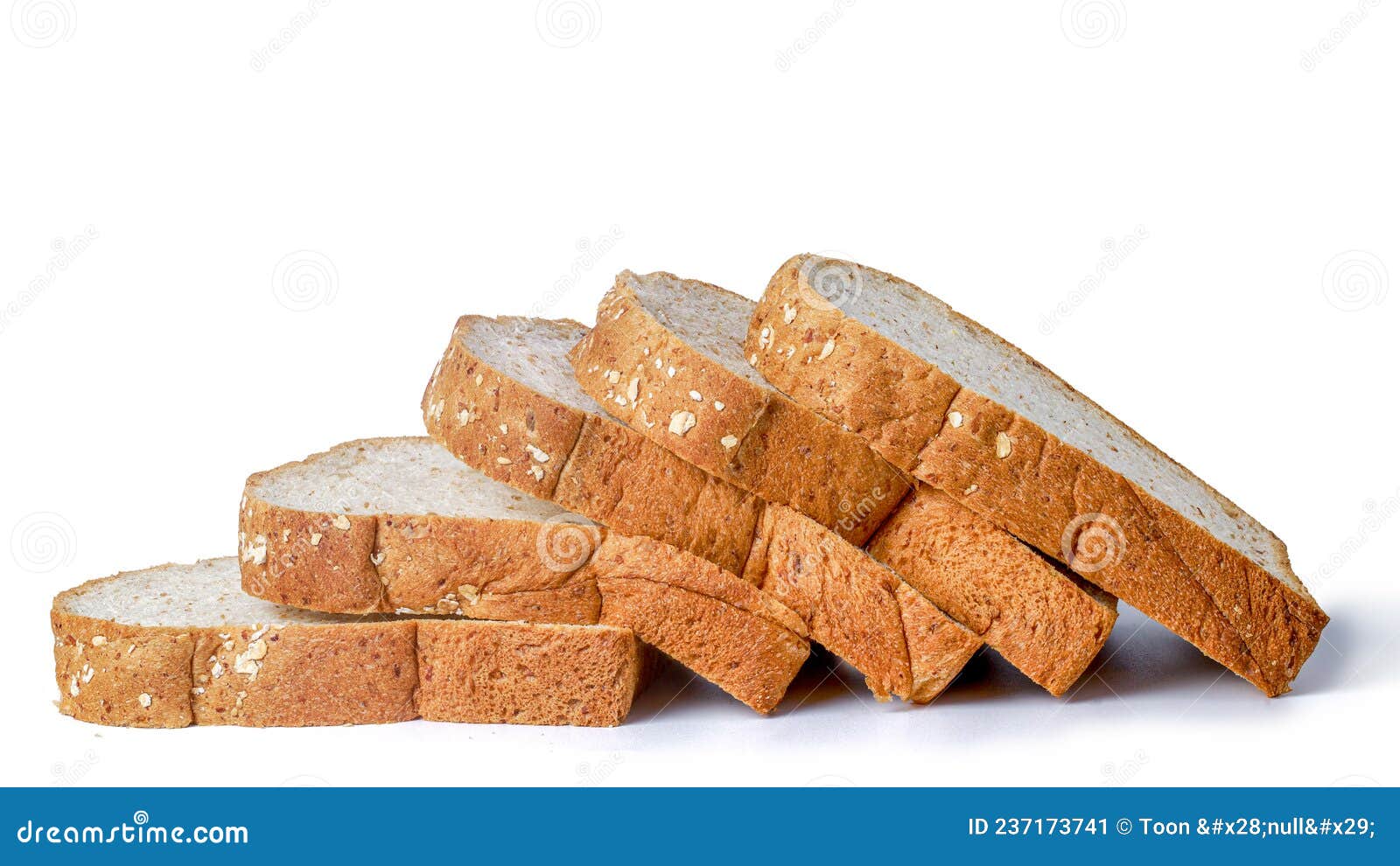 Pan Rebanado Aislado En Fondo Blanco Imagen de archivo - Imagen de ...