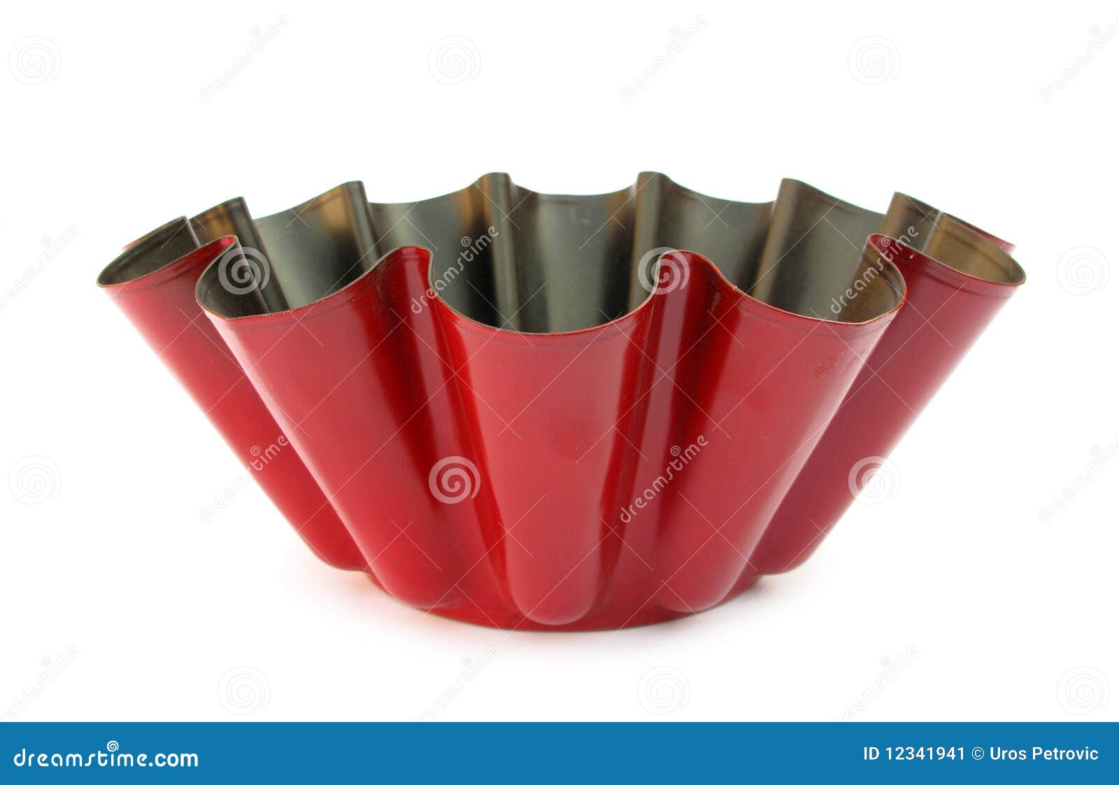 Pan red metal cake baking stock image. Image of dish - 12341941