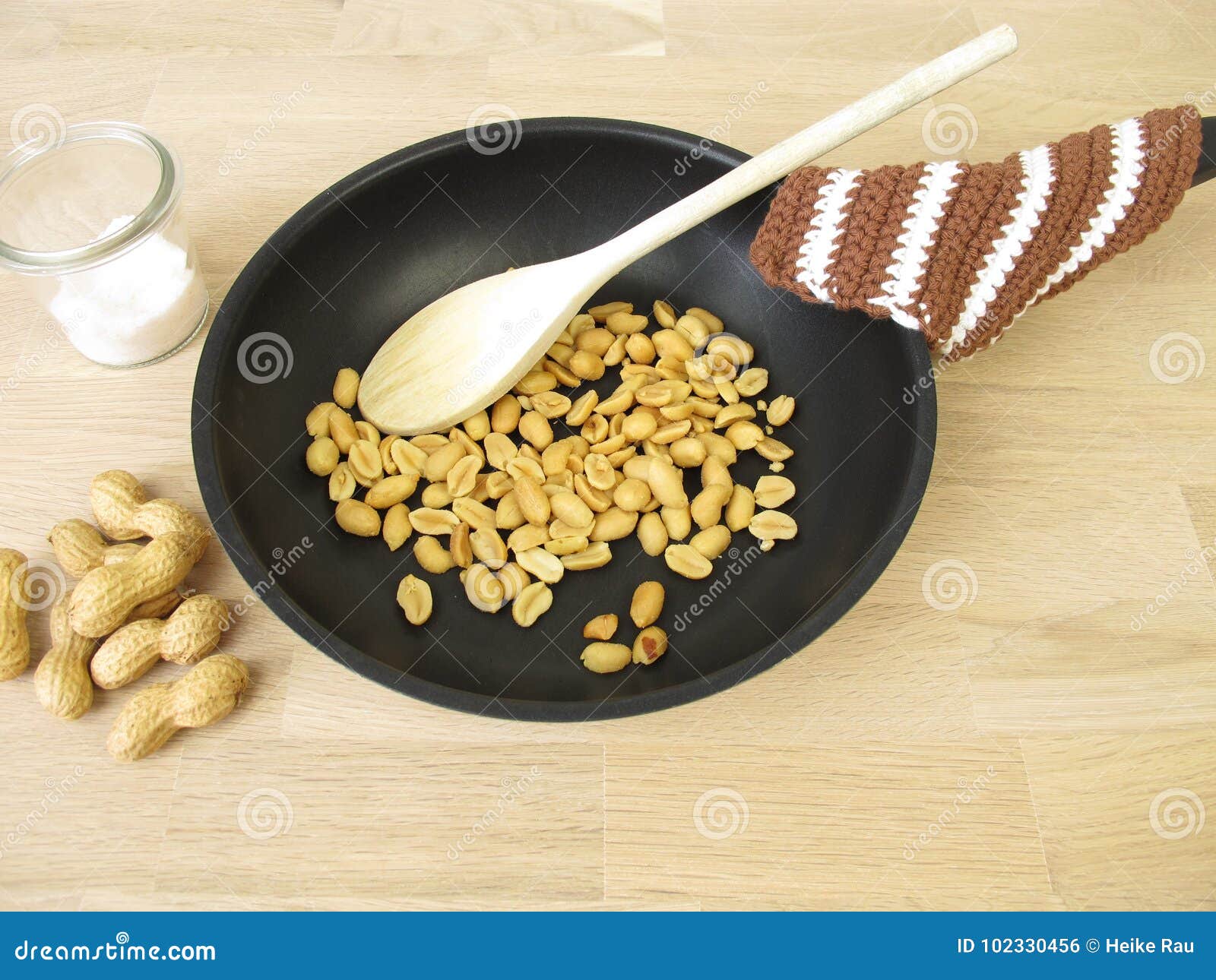 In a pan roasted peanuts stock photo. Image of homemade - 102330456