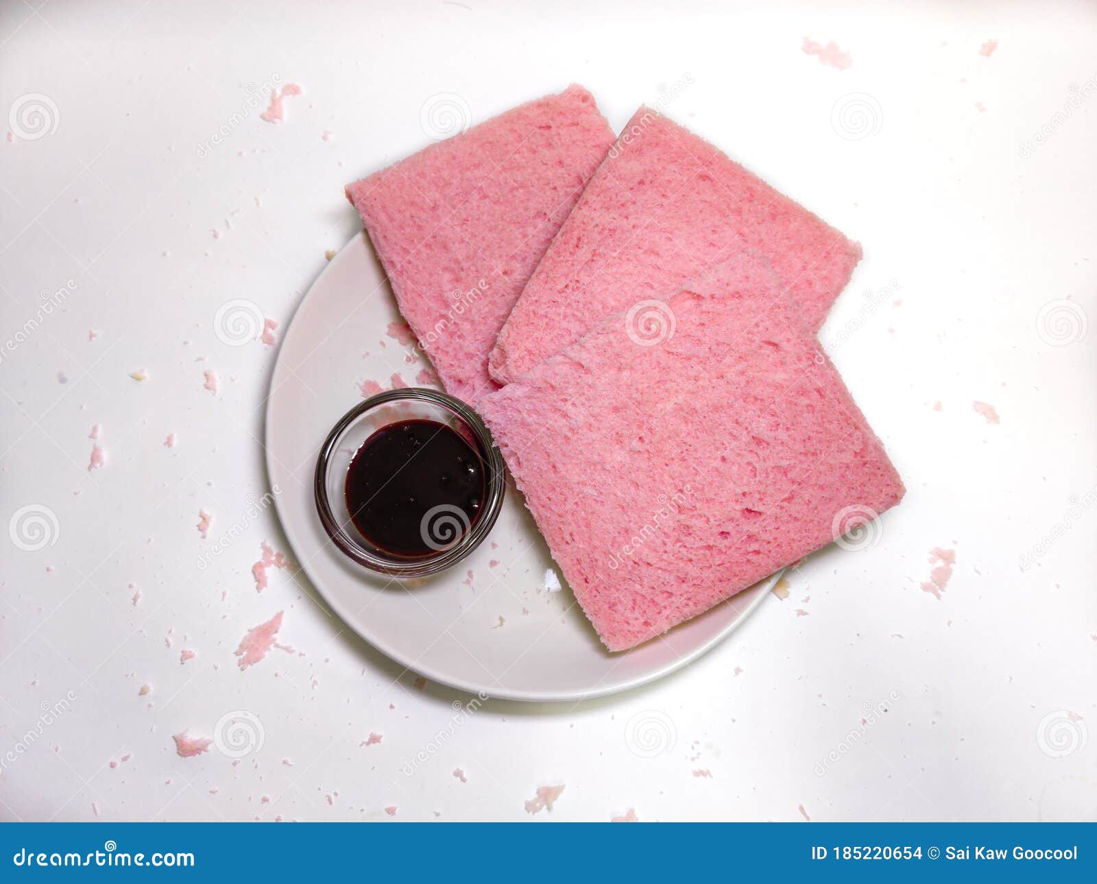 Pan Rosa Sin Canto Y Sabor a Leche Rosa Chocolate. Foto de archivo ...