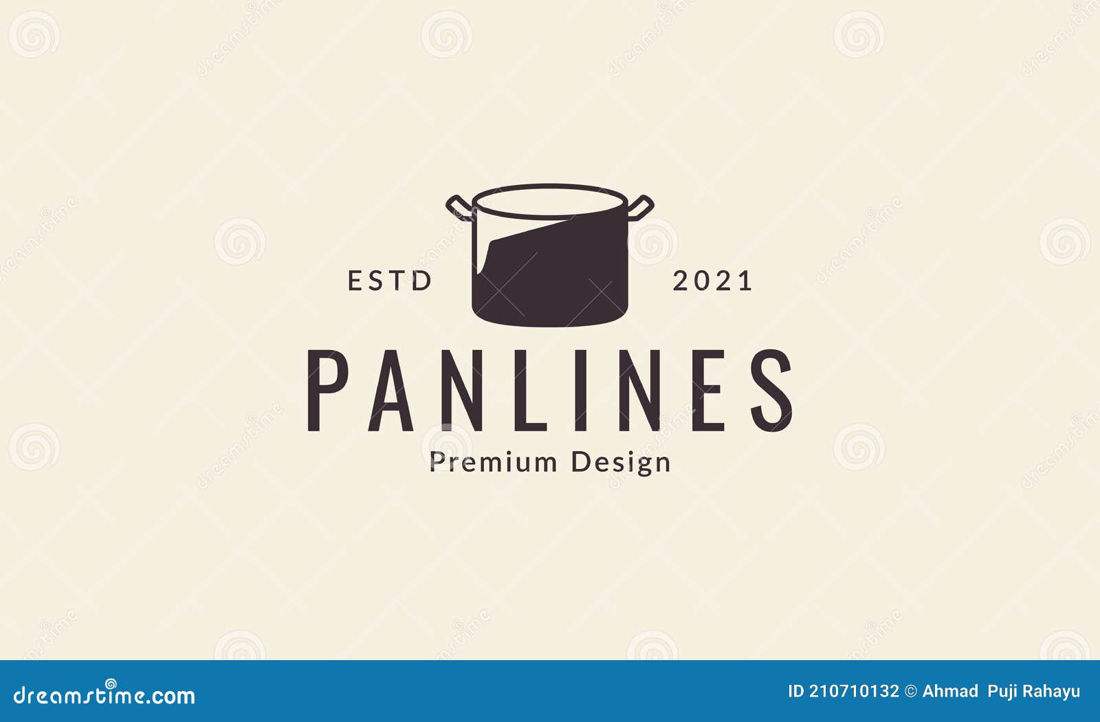 Pan with Shadow Line Cooking Logo Design Vector Icon Symbol ...