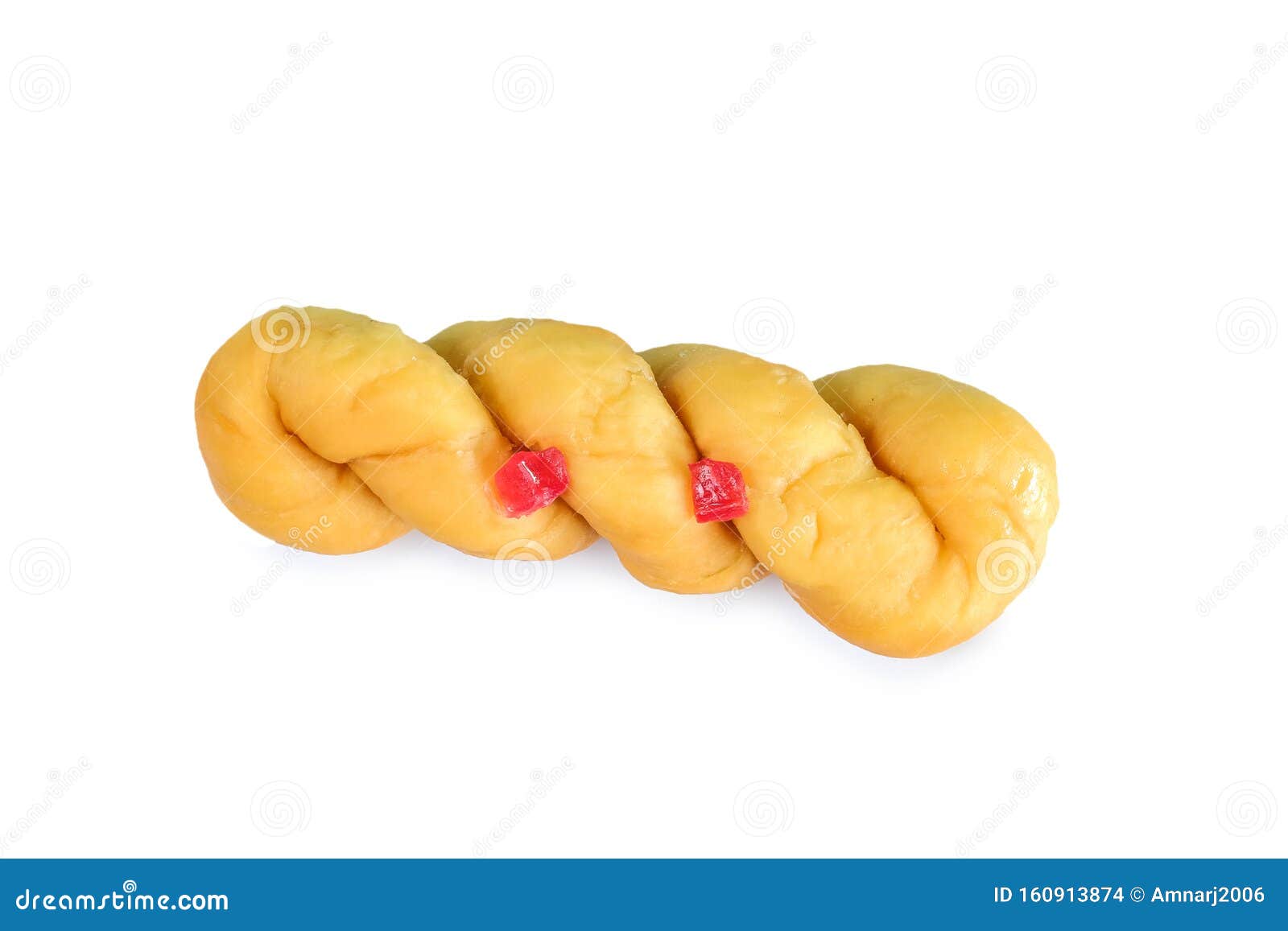 Pan Torcido Aislado En Fondo Blanco, Comida Foto de archivo - Imagen de ...