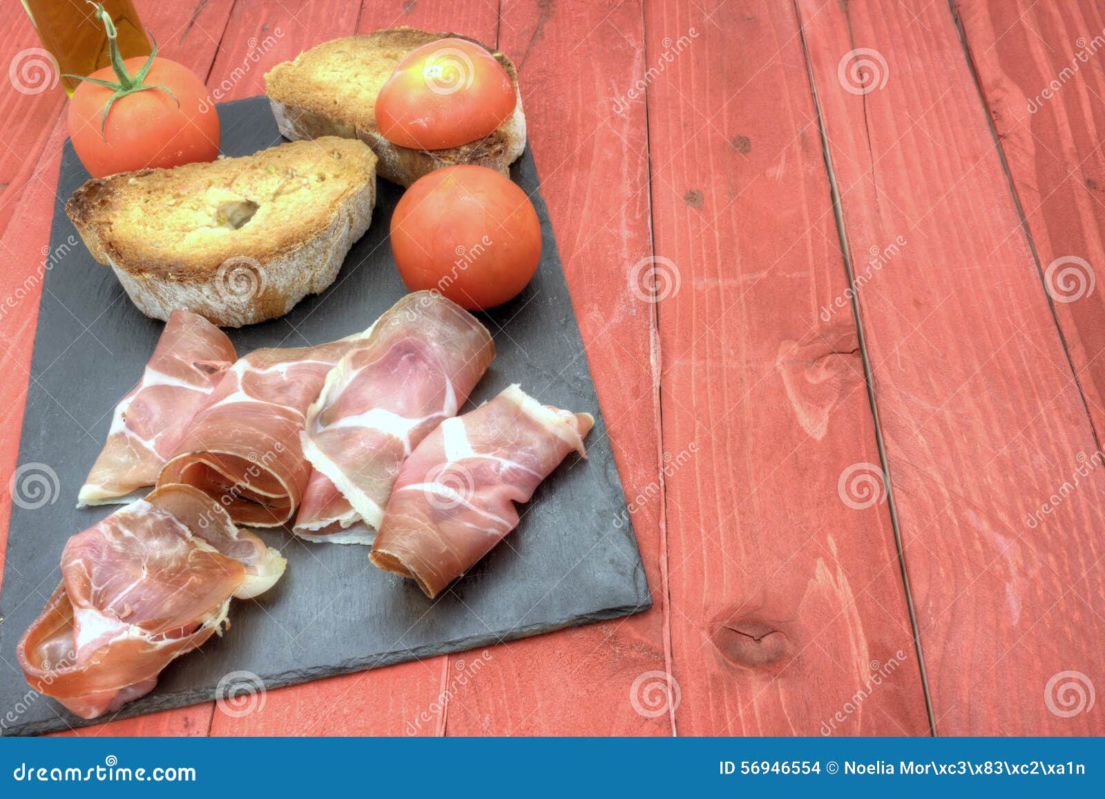 Pan tumaca right stock photo. Image of tapa, tomato, bread - 56946554