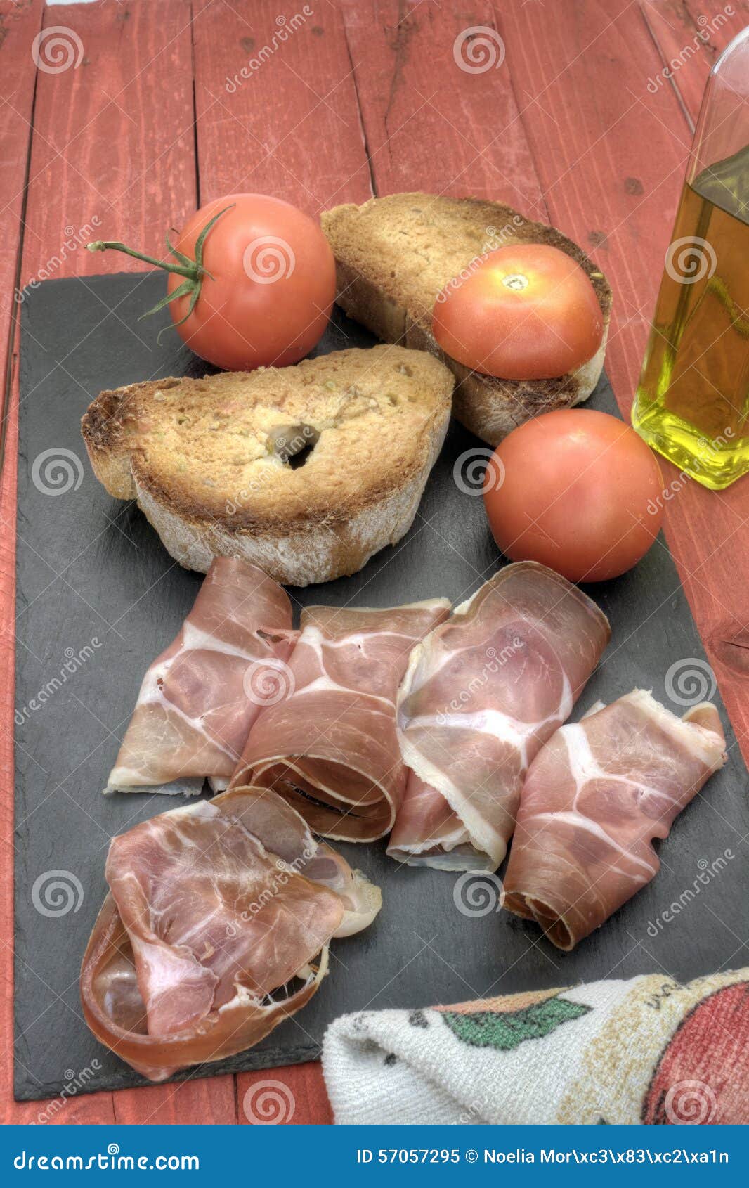Pan tumaca vertical up stock image. Image of spain, traditional - 57057295