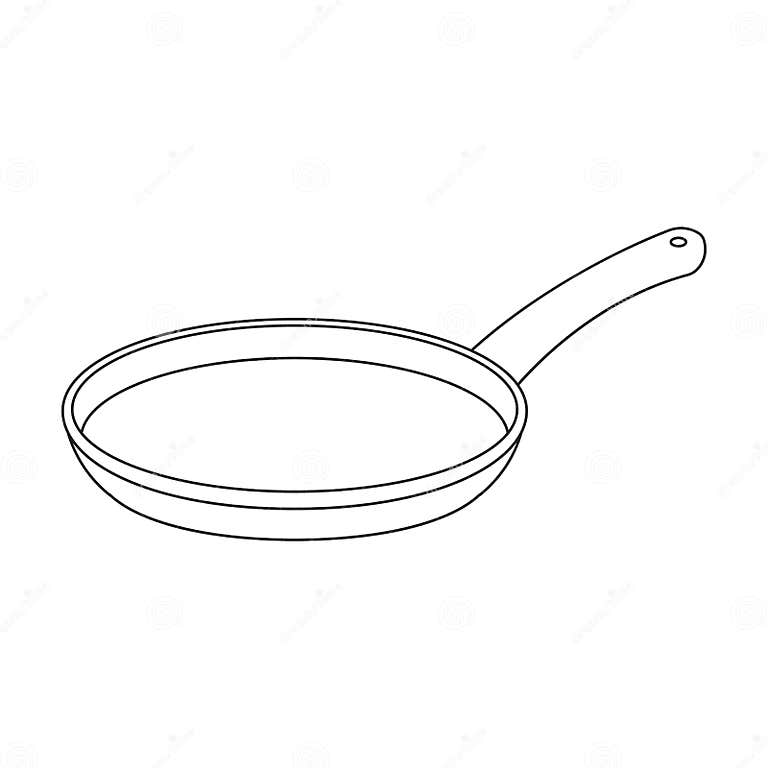 Pan Vector Icon.Outline Vector Icon Isolated on White Background Pan ...
