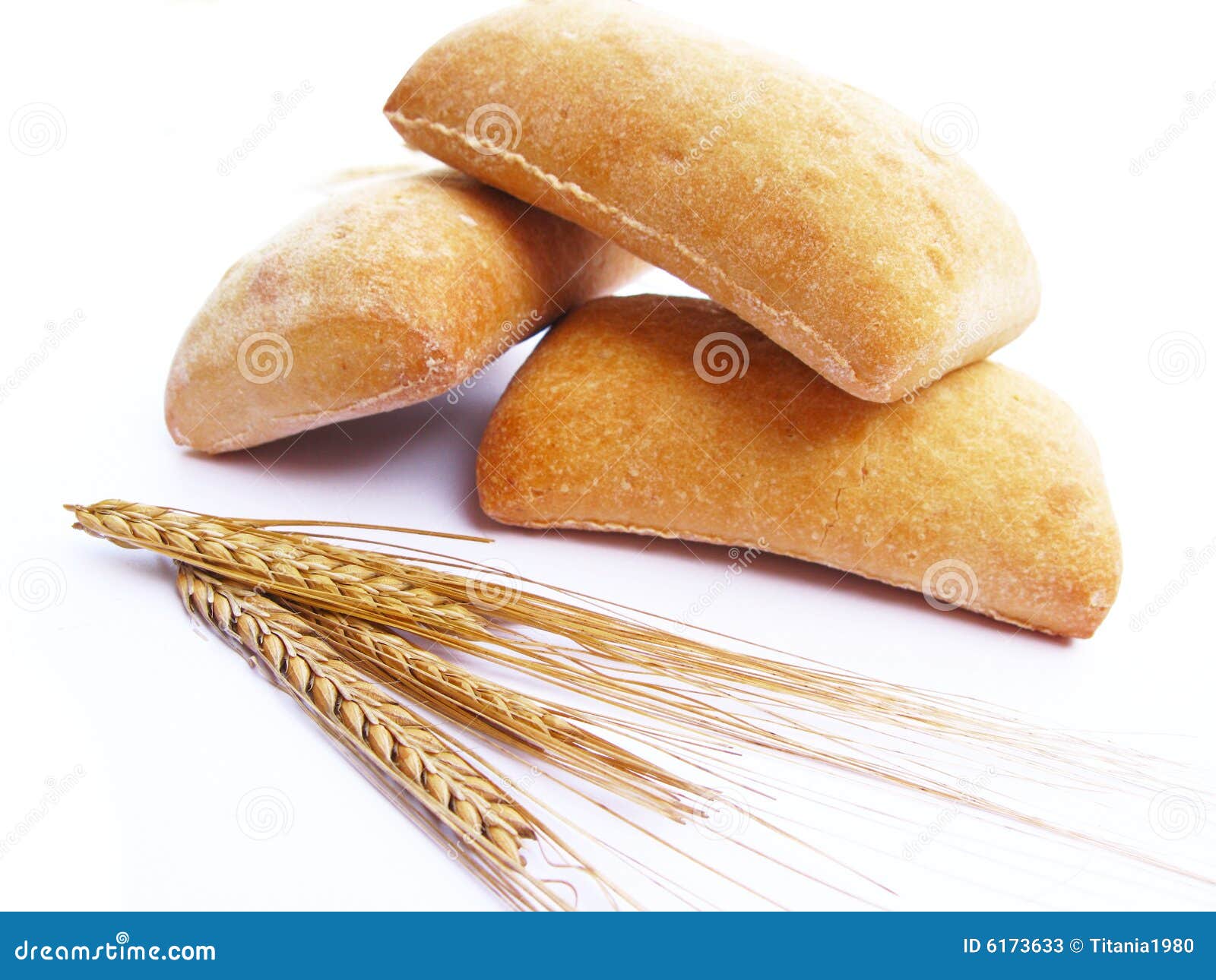 Pan y trigo imagen de archivo. Imagen de bollo, dieta - 6173633
