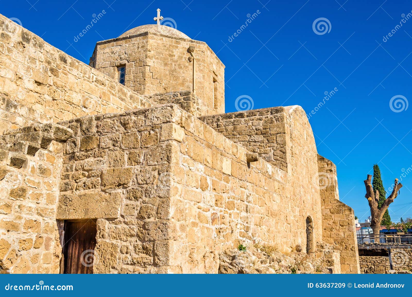 Panagia Chrysopolitissa Basilica in Paphos Stock Image - Image of ...