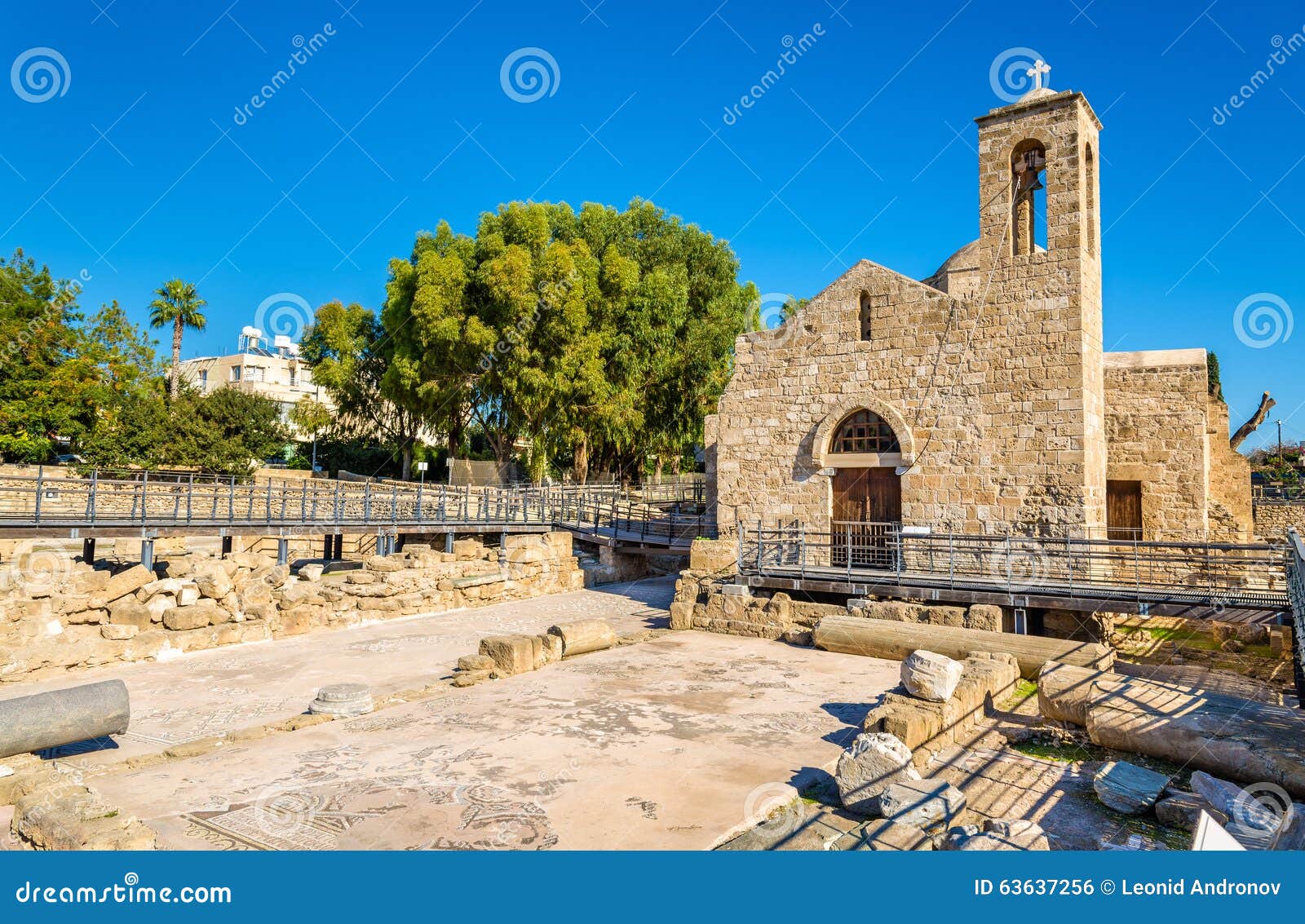 Panagia Chrysopolitissa Basilica in Paphos Stock Photo - Image of ...