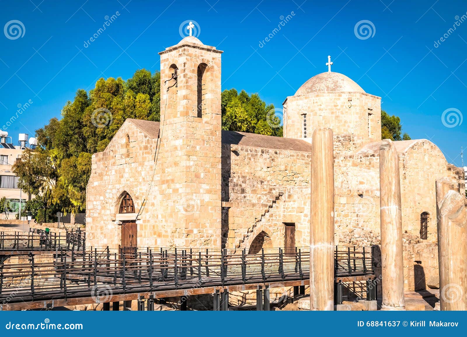 Panagia Chrysopolitissa Basilica. Paphos, Cyprus Stock Image - Image of ...