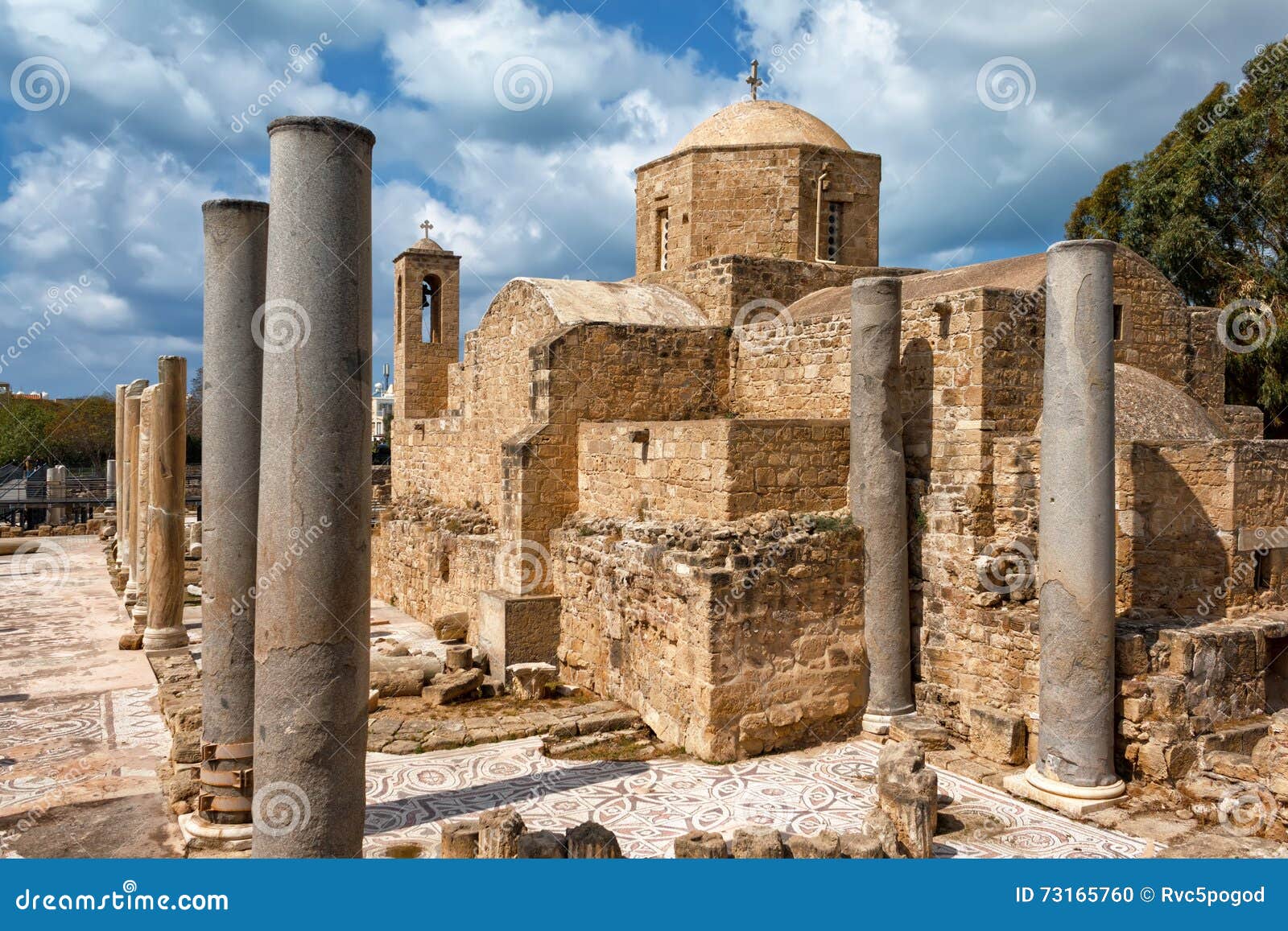 Panagia Chrysopolitissa Basilica in Paphos,Cyprus Stock Photo - Image ...