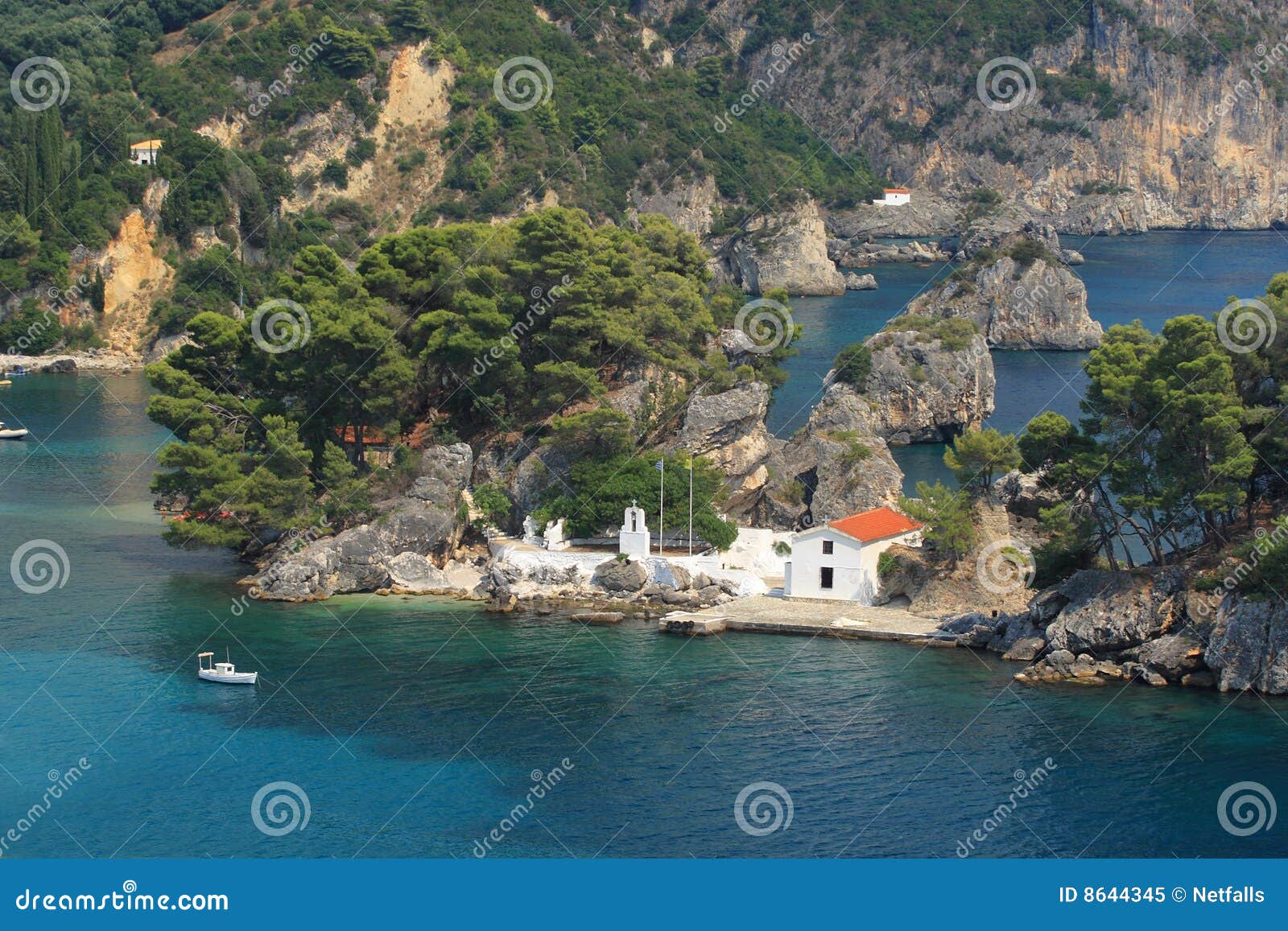 Panagias Island in Parga Greece Stock Image - Image of colours, greek ...