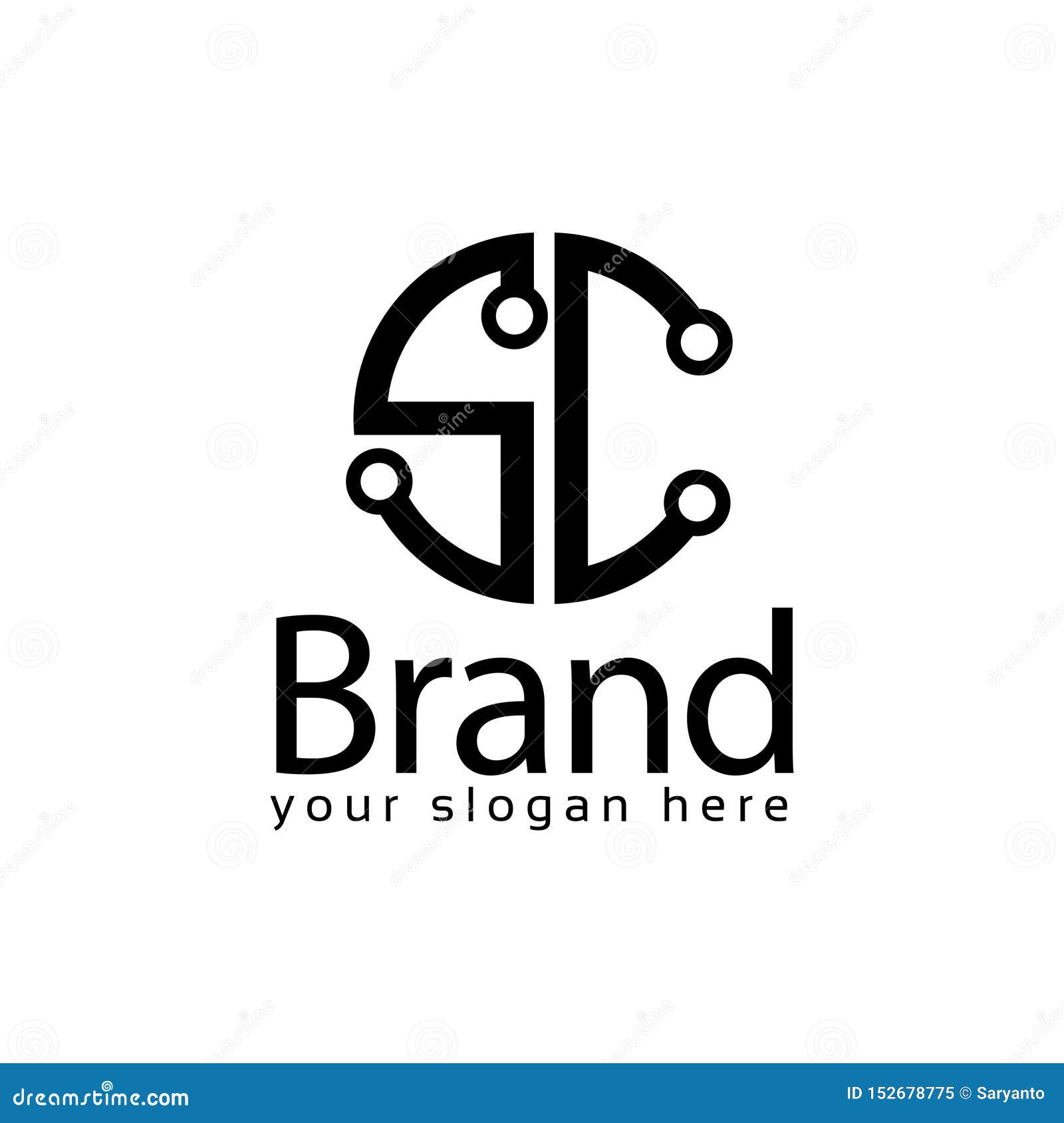 Letter SC Stock Logo, SC Initial., Flat Design. Technology Logo Stock ...