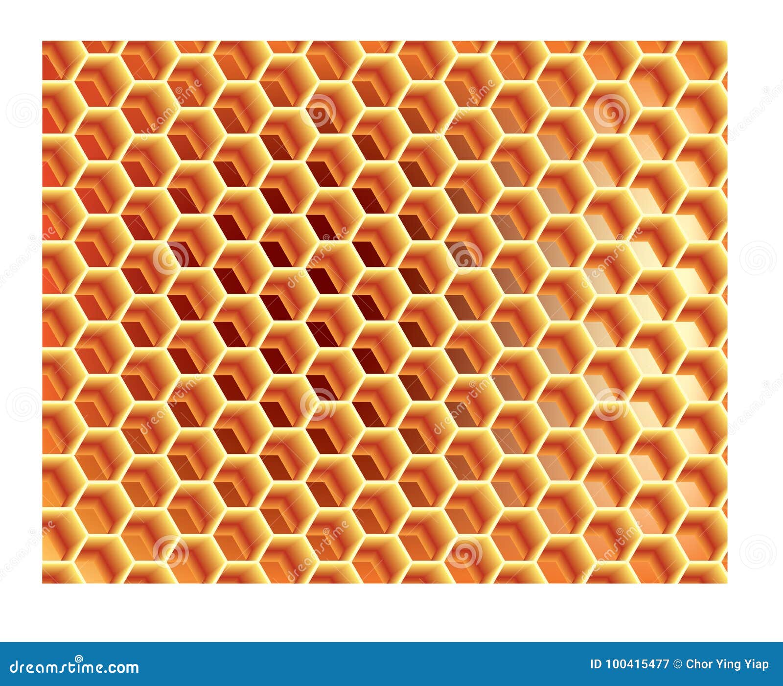 Panal ilustración del vector. Ilustración de geométrico - 100415477