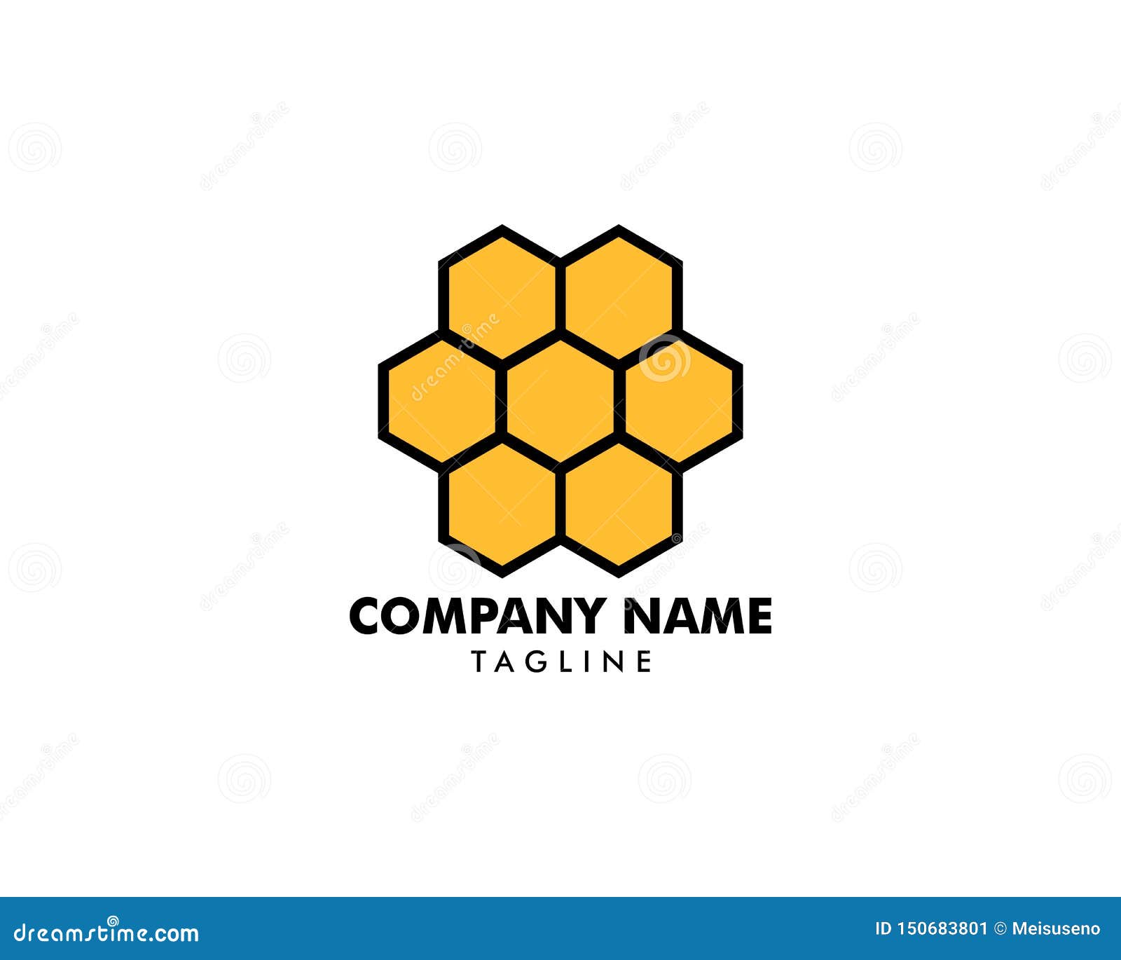 Panal Logo Template Design Vector Ilustración del Vector - Ilustración ...