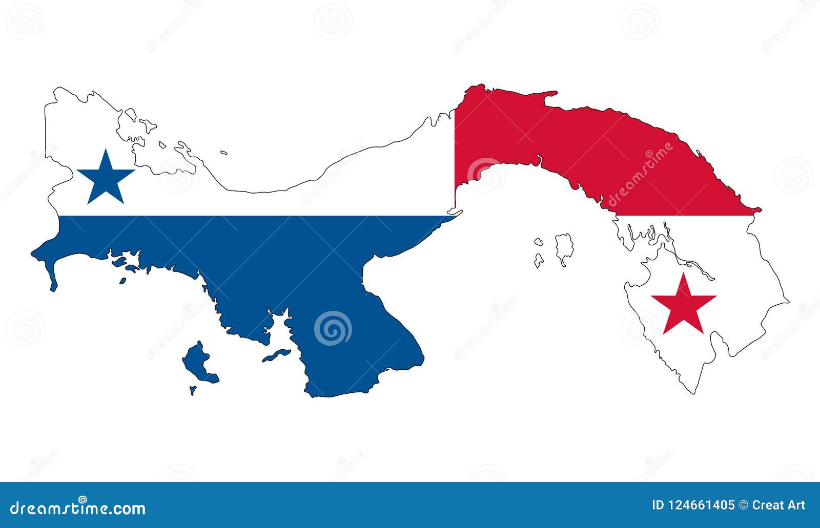 Panamá Mapa Da Ilustração Do Vetor De Panamá Ilustração do Vetor ...