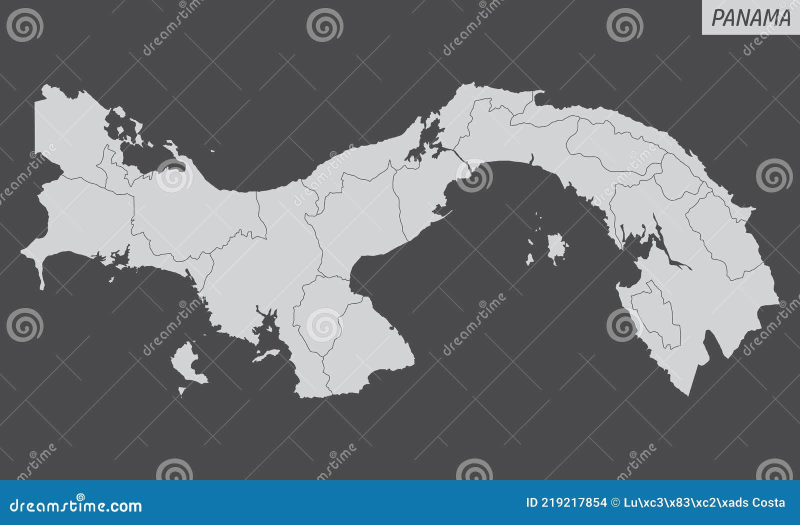 Panama Map, Administrative Division With Names, Colors Map Isolated On ...