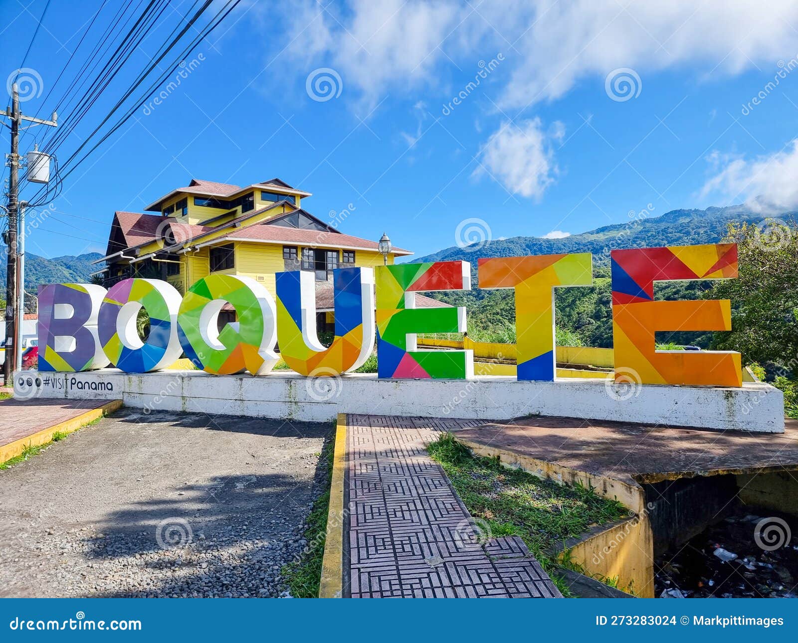 Panama, Boquete, Multi Colored Welcome Sign Editorial Stock Image ...