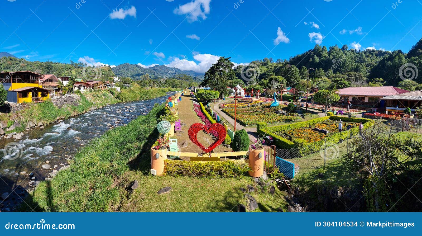 Panama, Boquete, Panoramic View of the Caldera River Valley Editorial ...