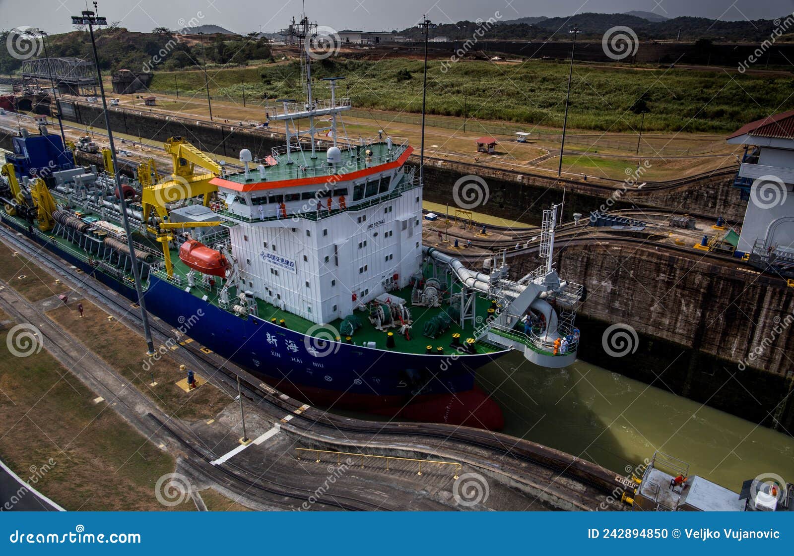Panama, Panama Canal Cargo Points Canal Environment Editorial Image ...