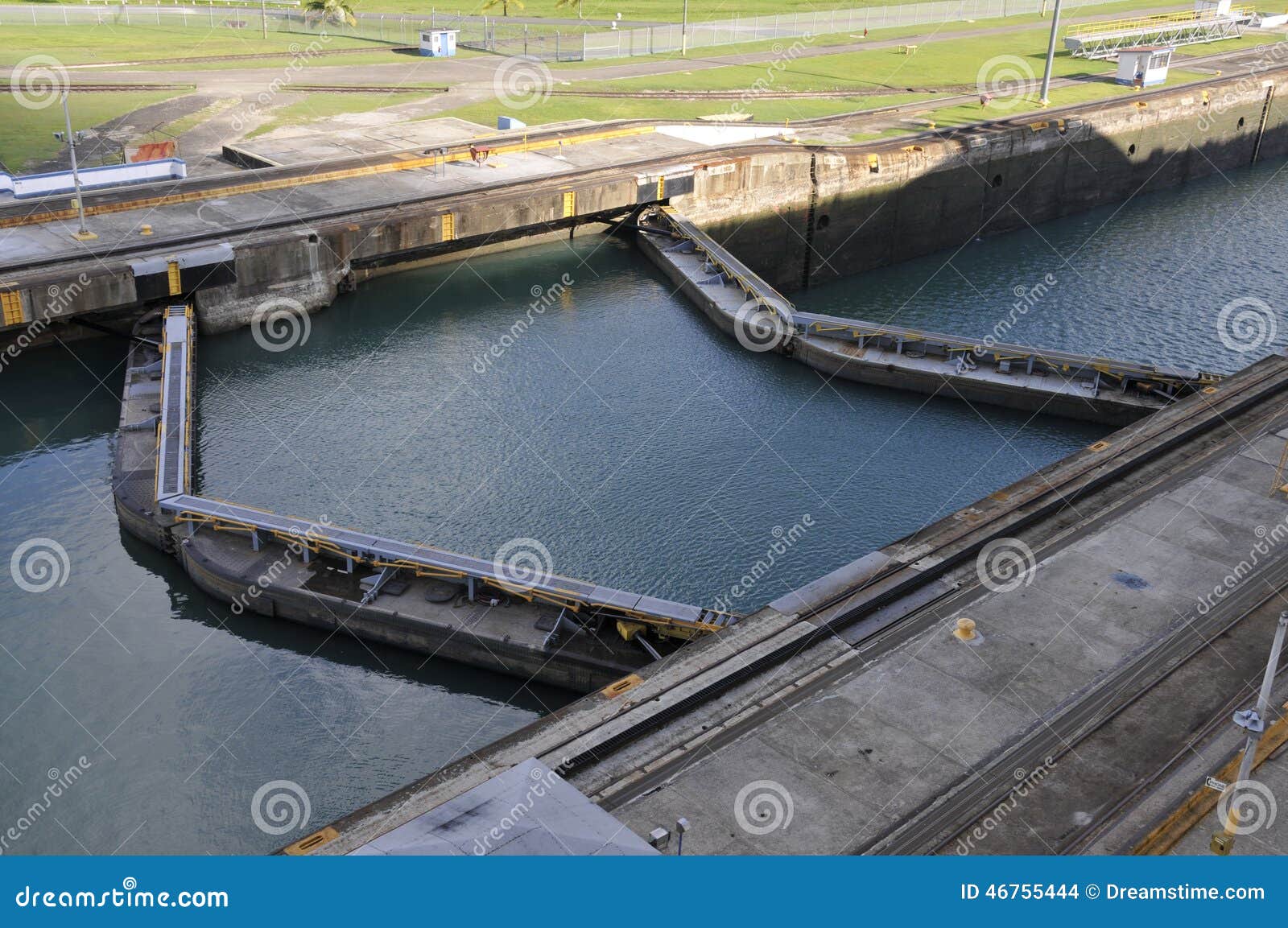 Panama Canal Lock Gates stock photo. Image of panama - 46755444