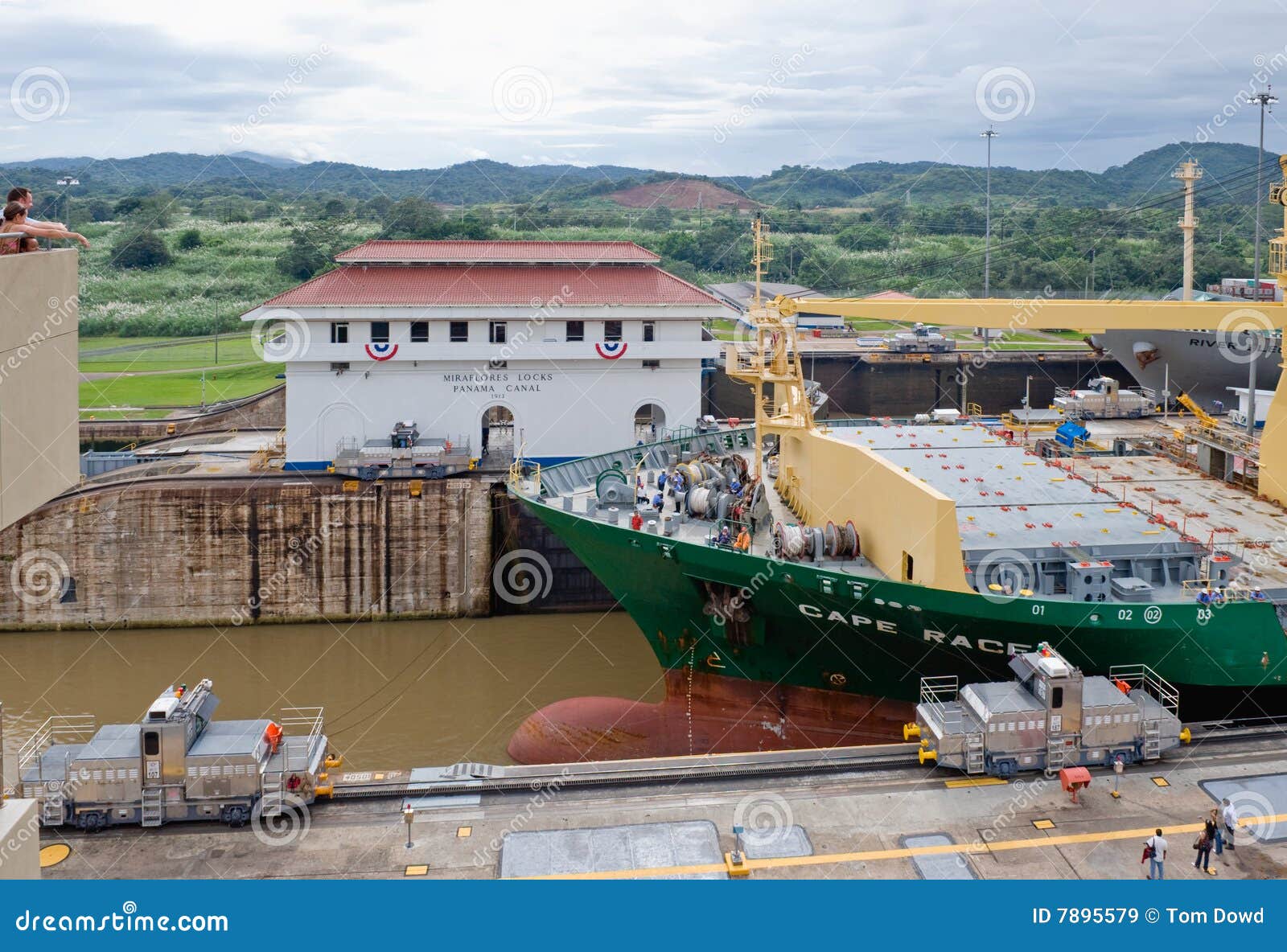 Panama Canal Ship Passage editorial stock image. Image of shipping ...