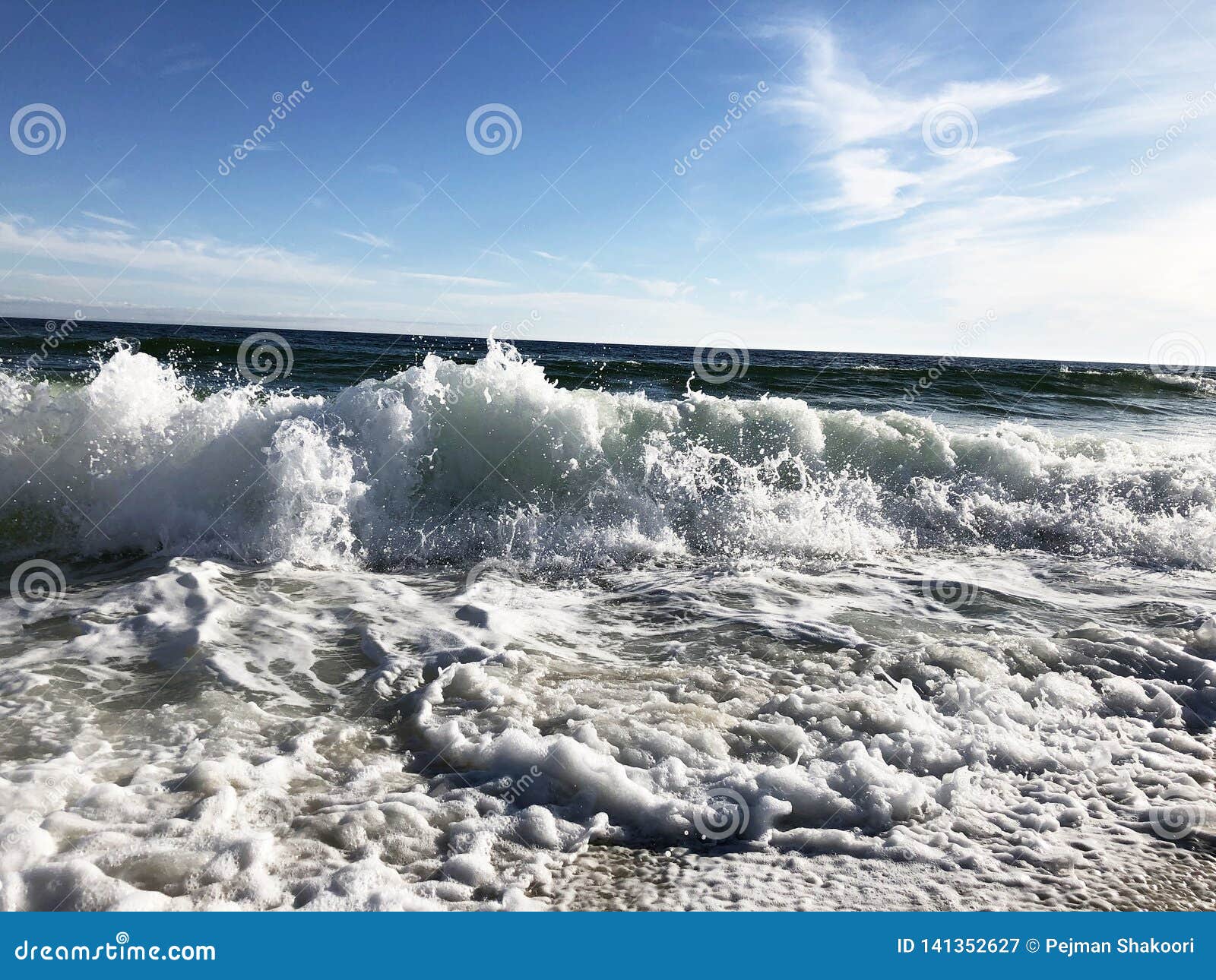Panama City Beach and Sea Wave Stock Image - Image of tide, cloud ...