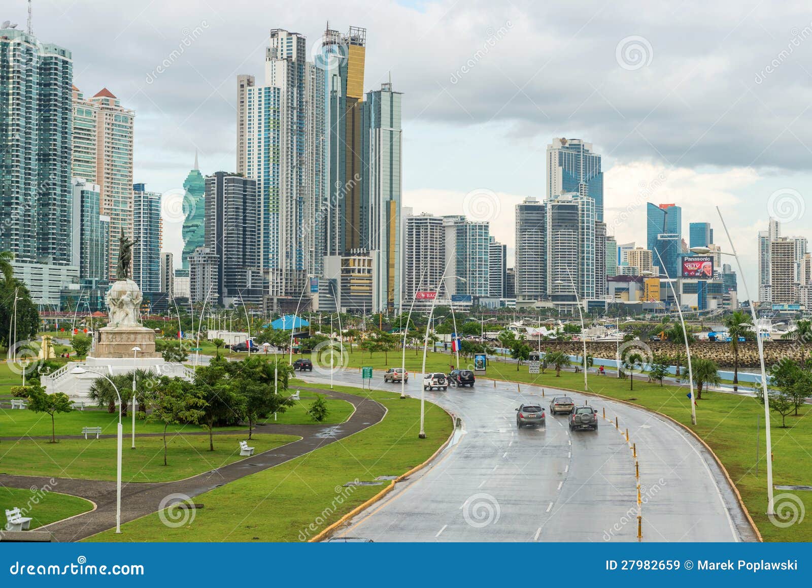 Panama City Downtown Skyline Editorial Stock Image - Image: 27982659