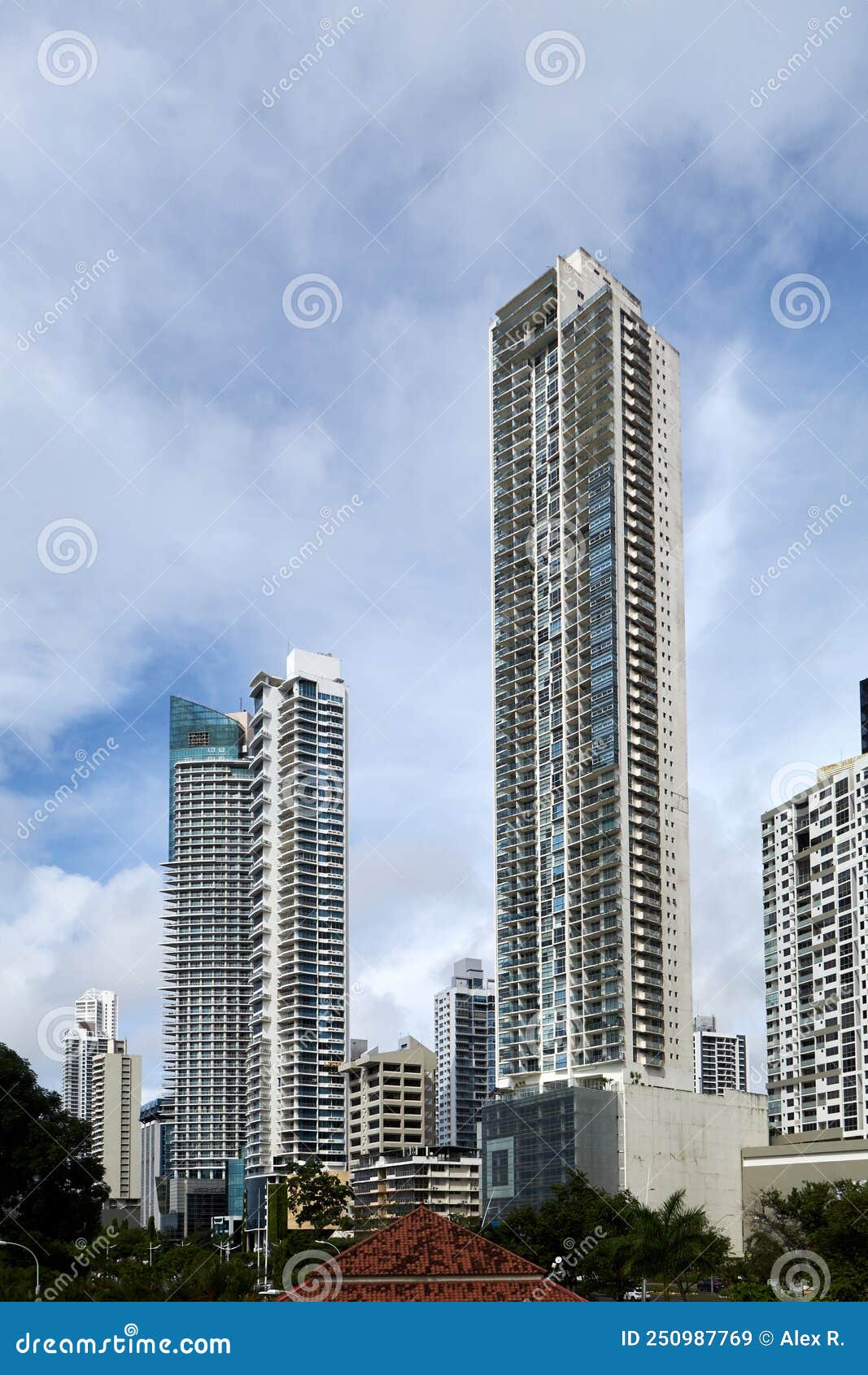 Panama City landmark stock image. Image of skyscrapers - 250987769