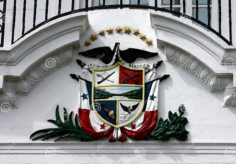 Panama Coat of Arms stock image. Image of wheel, symbol - 676127