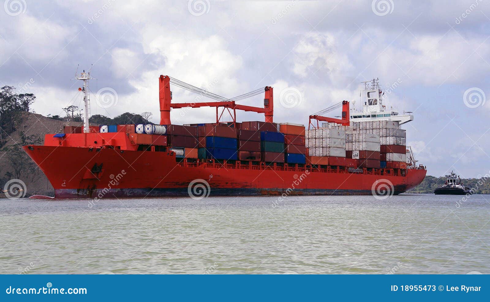 Panama Container Ship stock image. Image of cargo, boat - 18955473