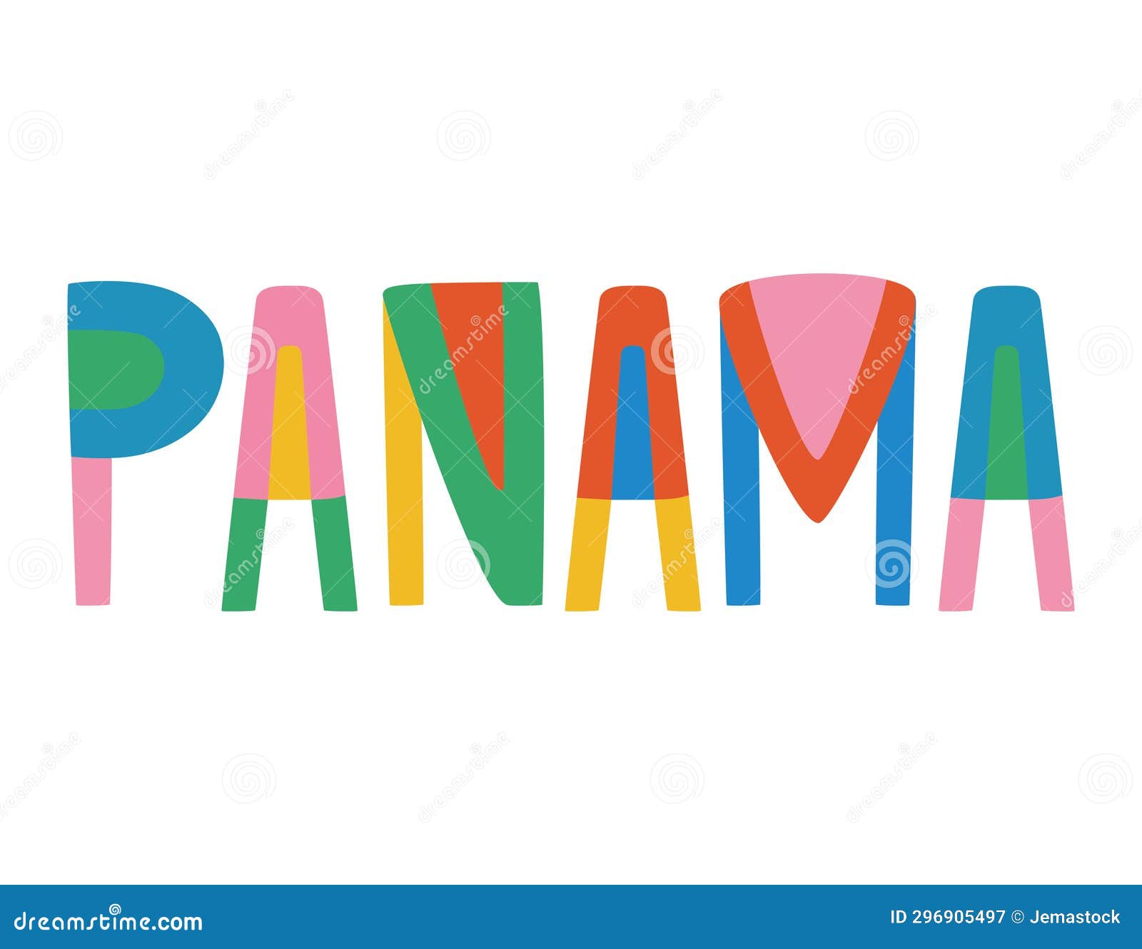 Panama country lettering stock illustration. Illustration of letter ...