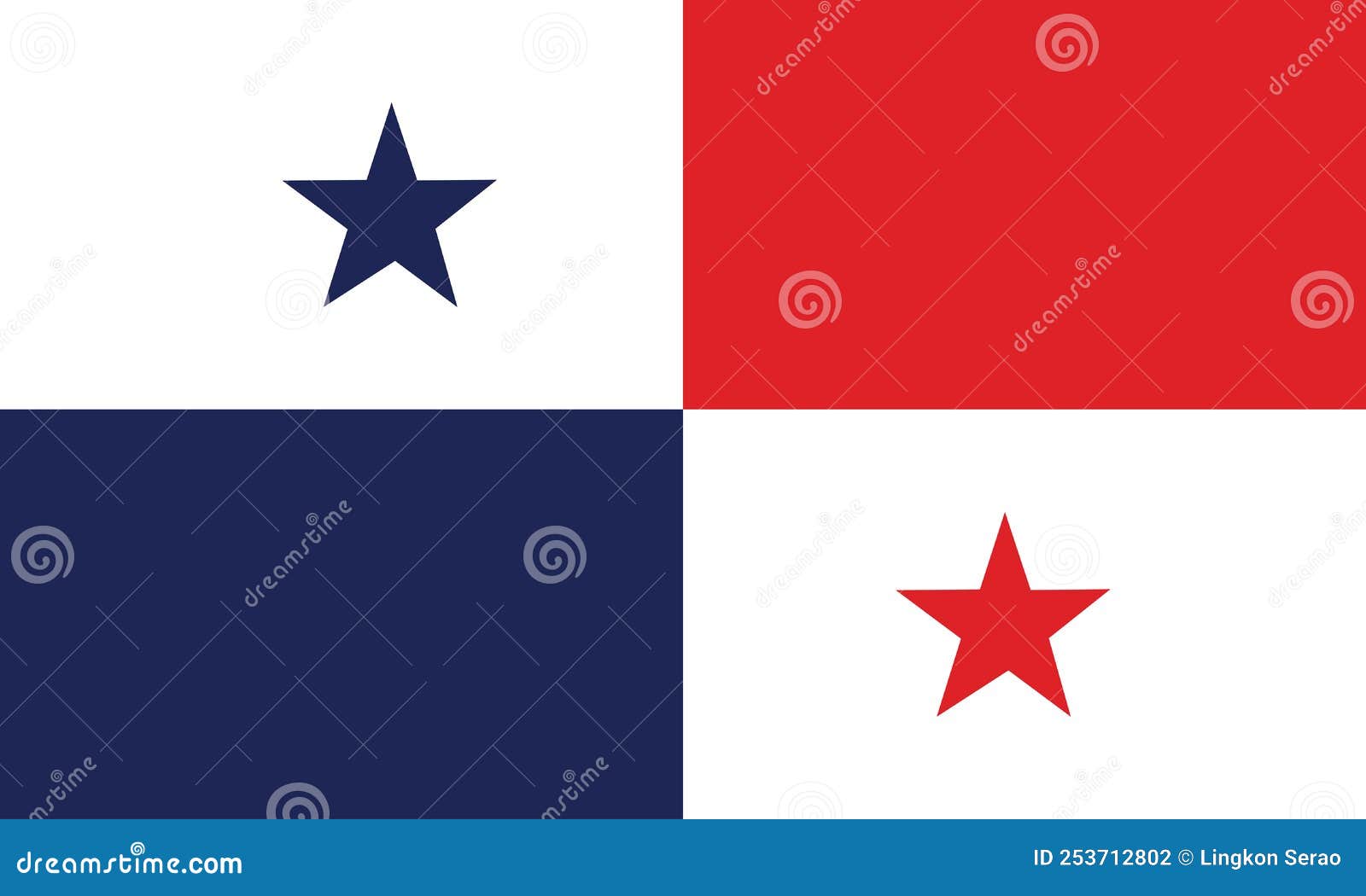 Vector Illustration Of The Official Flag Of Panama. The Panamanian Flag ... Vector Illustration Of The Official Flag Of Panama. The Panamanian Flag ...