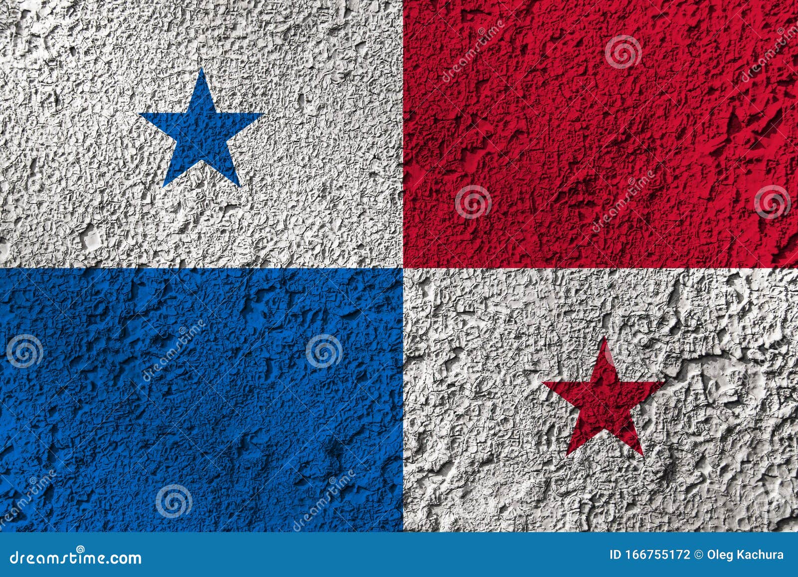 Panama Flag on the Background Texture. Concept for Designer Solutions ...