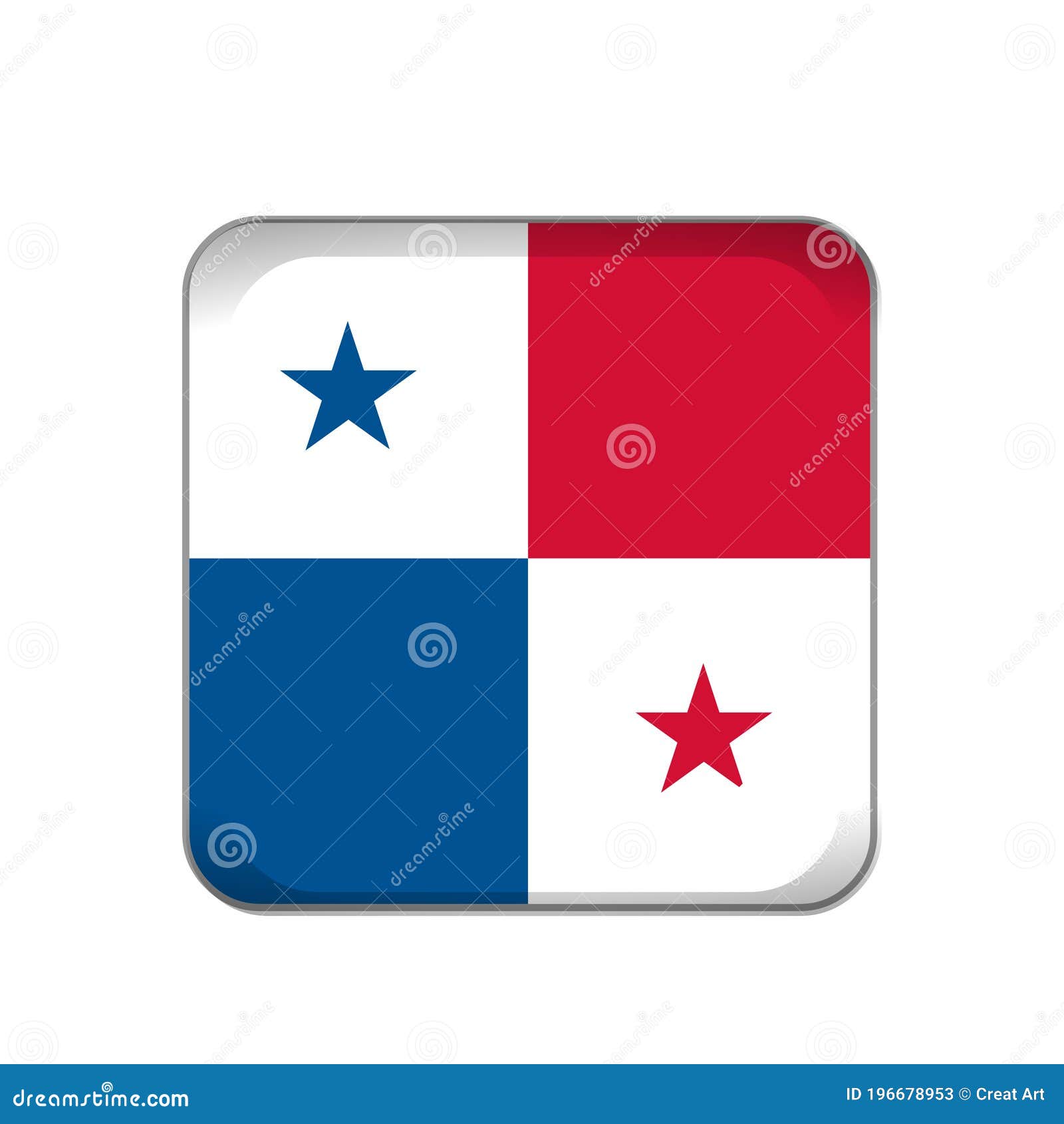 Panama Flag Vector Isolated On Transparent Background. It Is Also Known ...