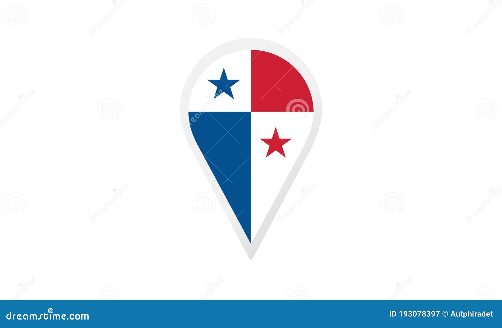 Panama Flag Pin Shape Illustration,textured Background, Symbols of ...