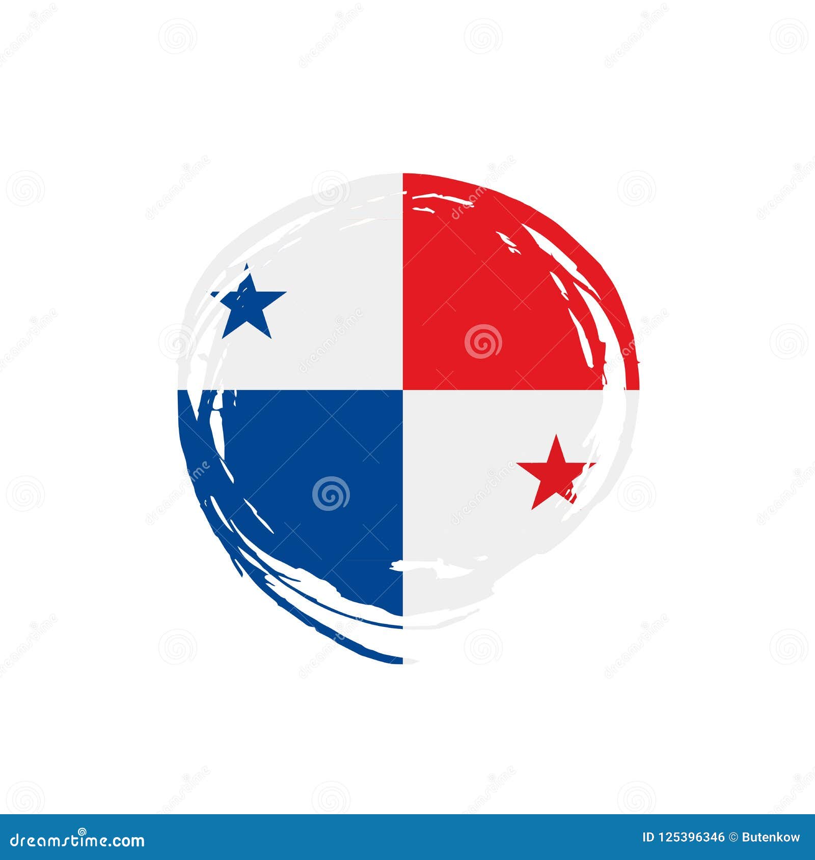 Panama Flag, Vector Illustration Stock Vector - Illustration of ...