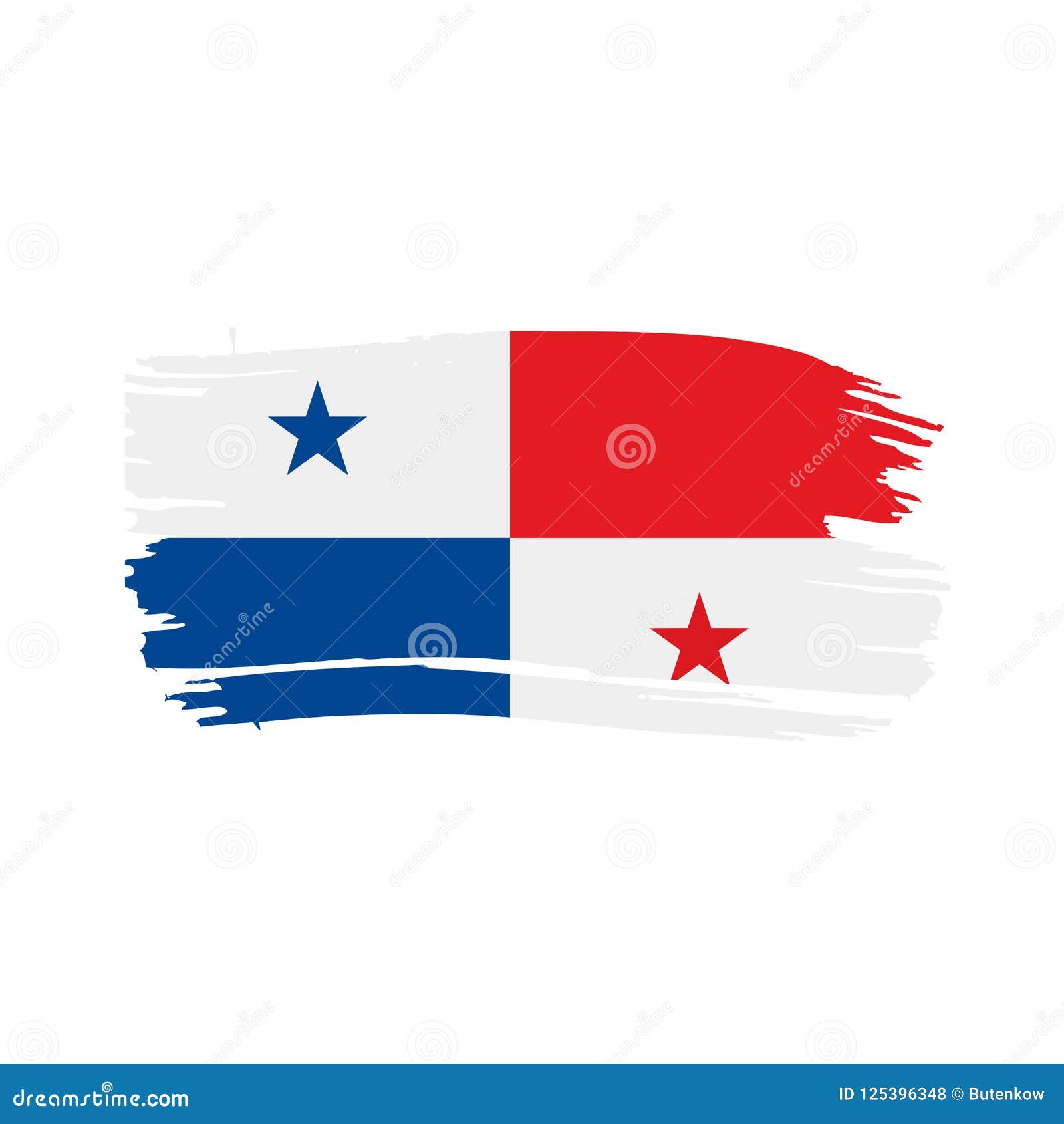 Panama Flag, Vector Illustration Stock Vector - Illustration of ...